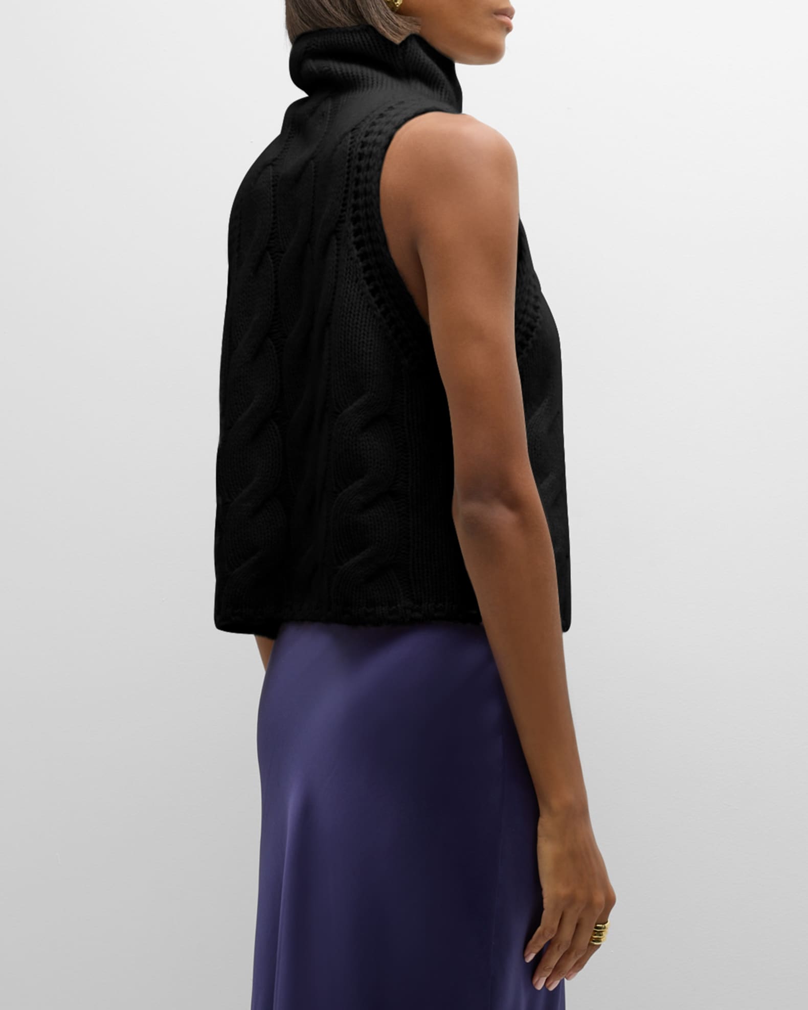 Sablyn Saige B Cashmere Sleeveless Turtleneck Sweater | Neiman Marcus