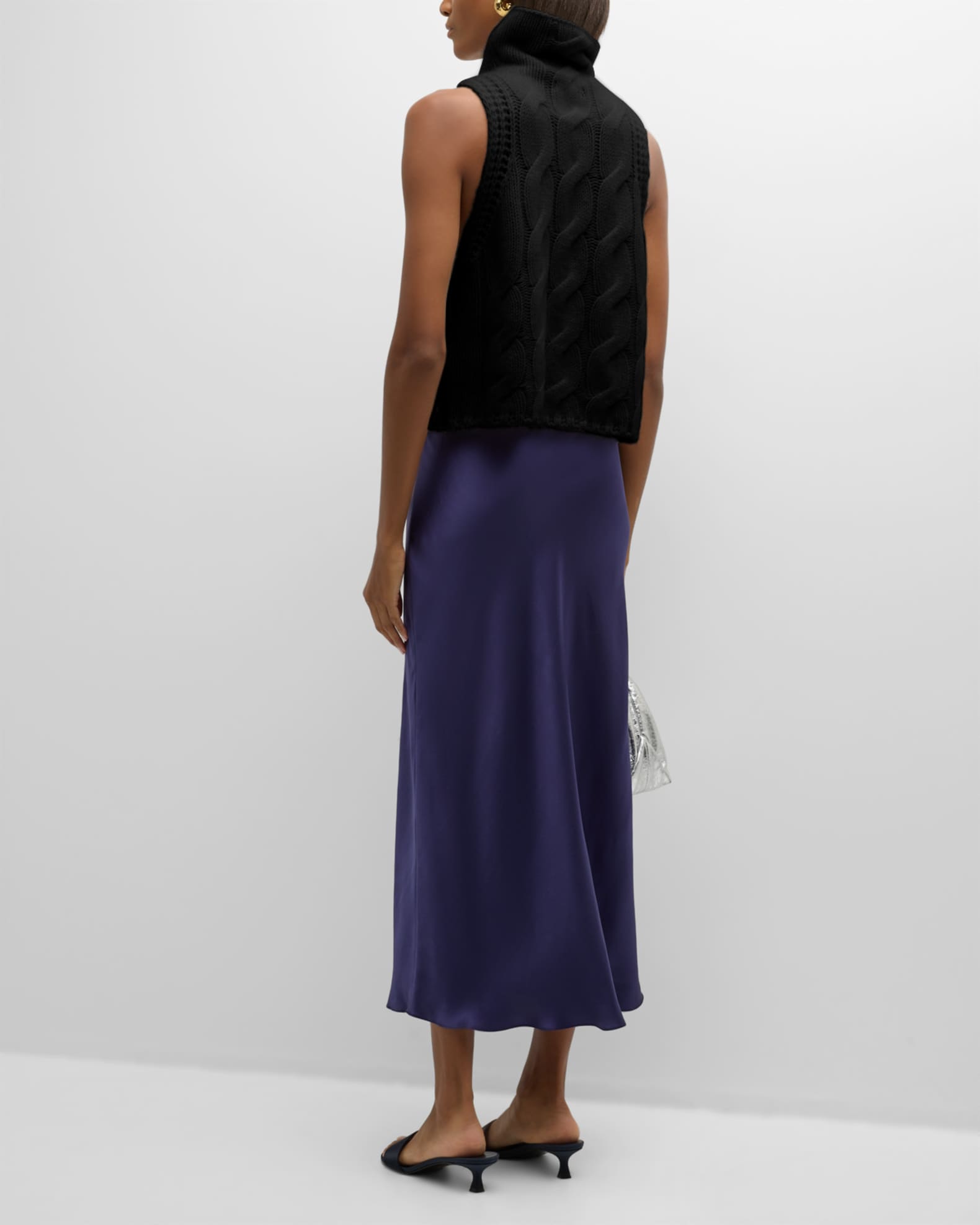Sablyn Saige B Cashmere Sleeveless Turtleneck Sweater | Neiman Marcus