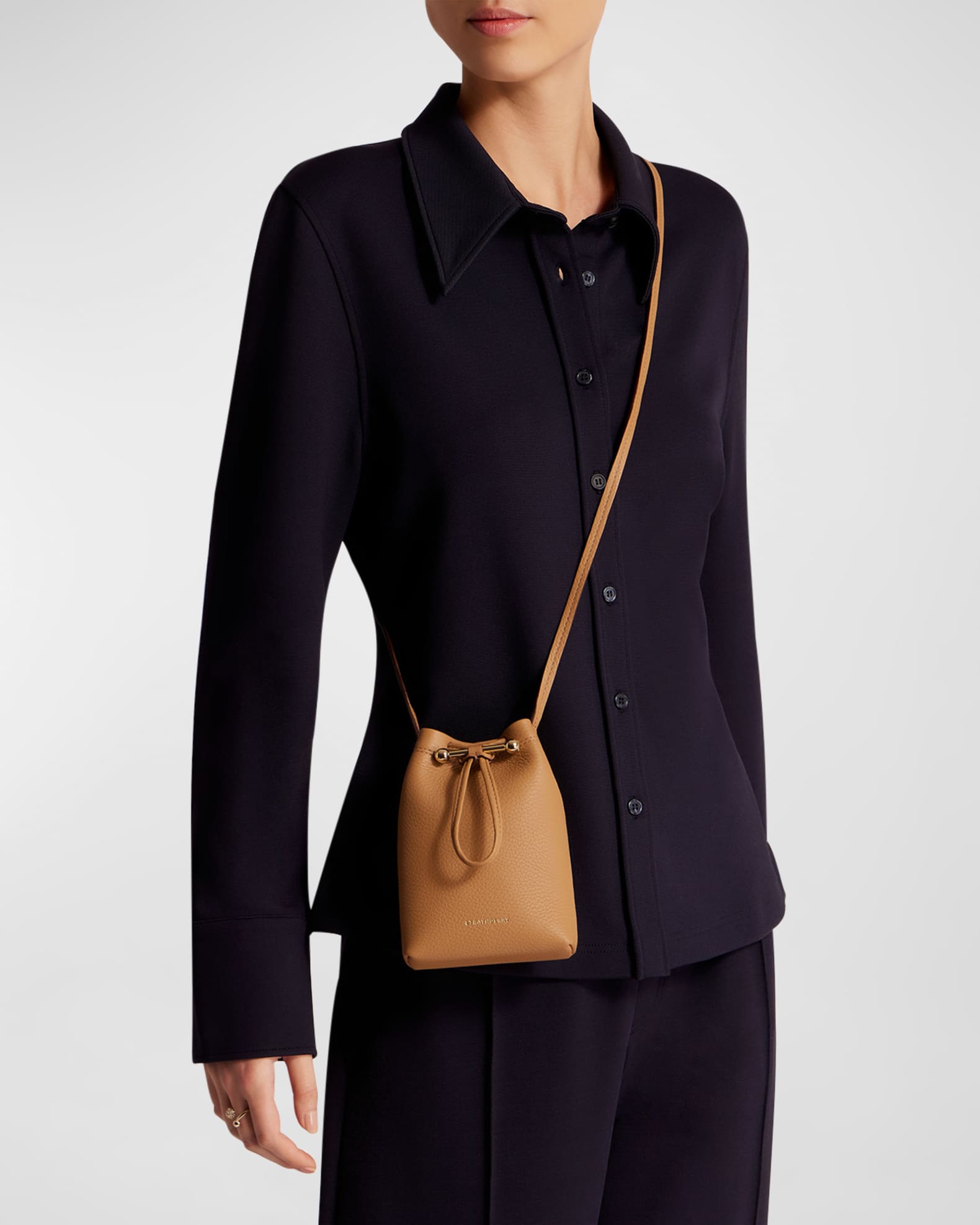 STRATHBERRY Osette Pouch Large Leather Crossbody Bag | Neiman Marcus