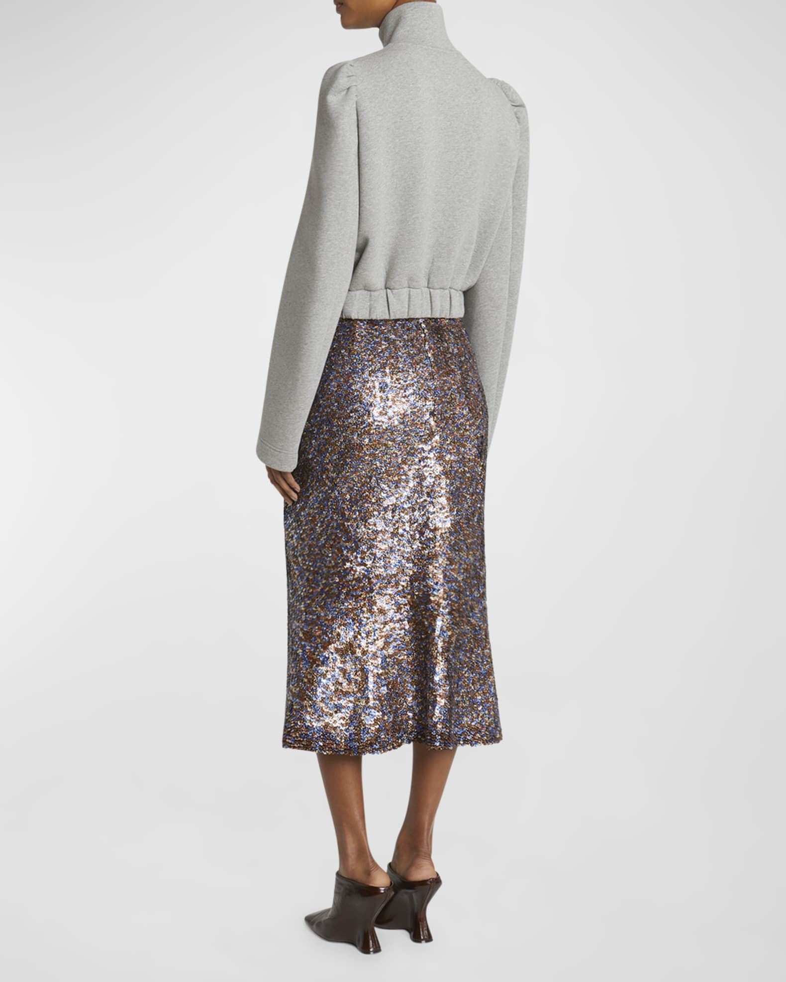 Dries Van Noten Sibyl Sequin Embellished Midi Skirt | Neiman Marcus