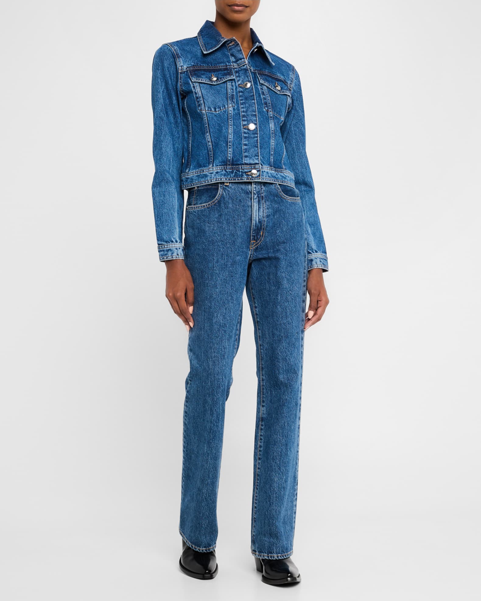 DL1961 Vika Classic Denim Jacket | Neiman Marcus