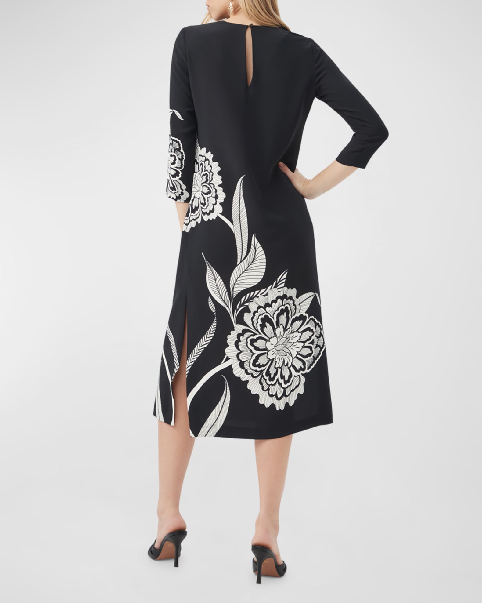 Trina Turk Cointreau 2 Floral-Print Midi Dress | Neiman Marcus