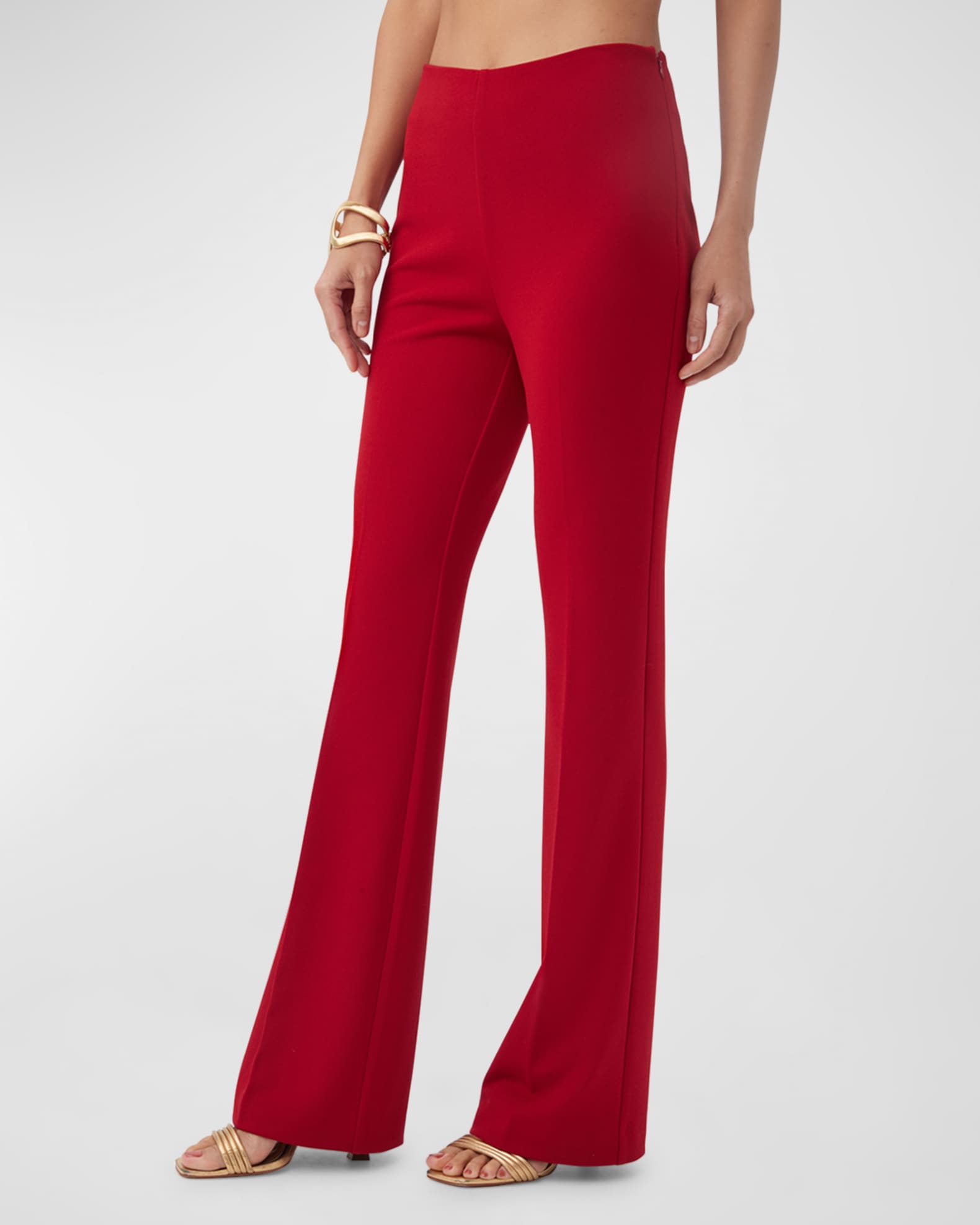 Trina Turk Jacoba High-Rise Flare-Leg Pants | Neiman Marcus