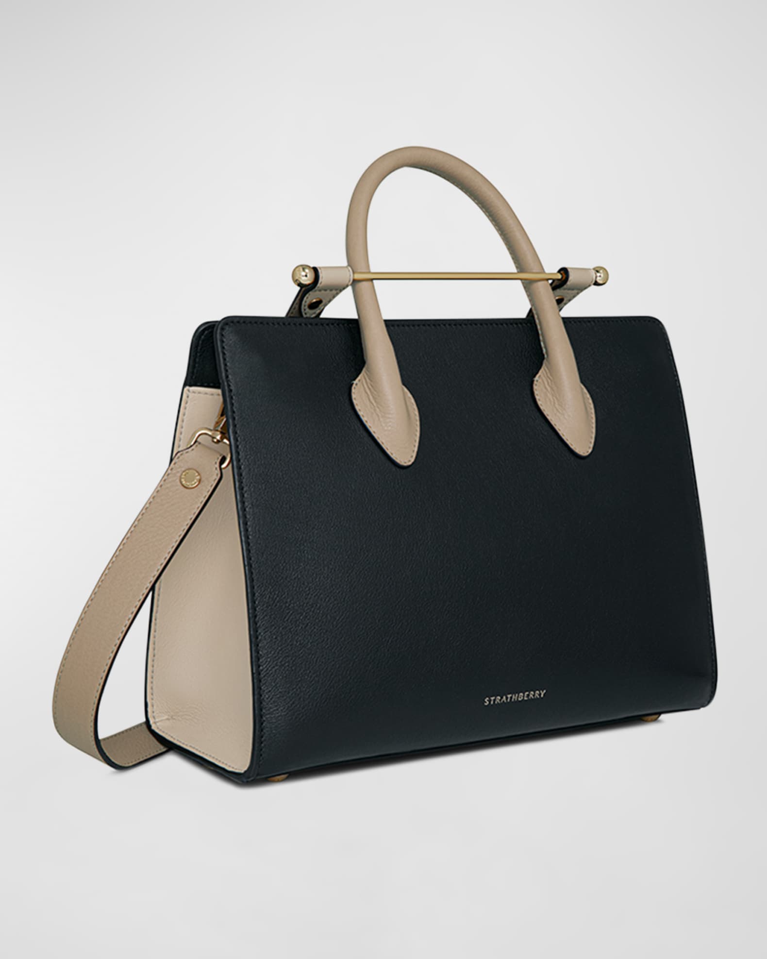 STRATHBERRY Midi Tri Leather Tote Bag | Neiman Marcus