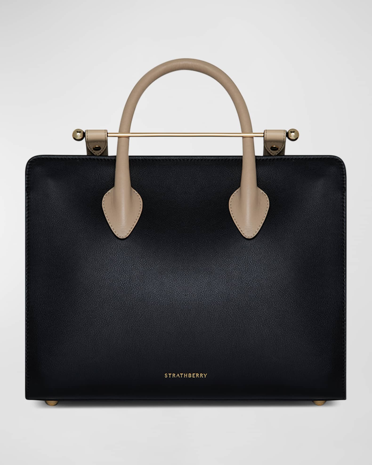 STRATHBERRY Midi Tri Leather Tote Bag | Neiman Marcus