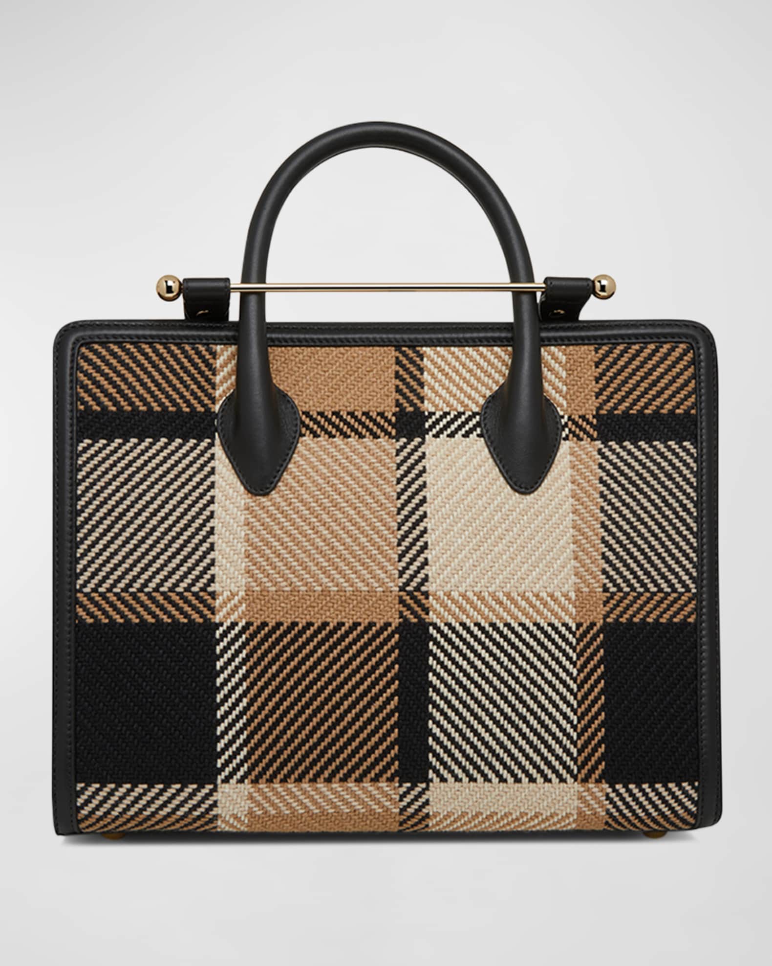 STRATHBERRY Midi Tartan Tote Bag | Neiman Marcus