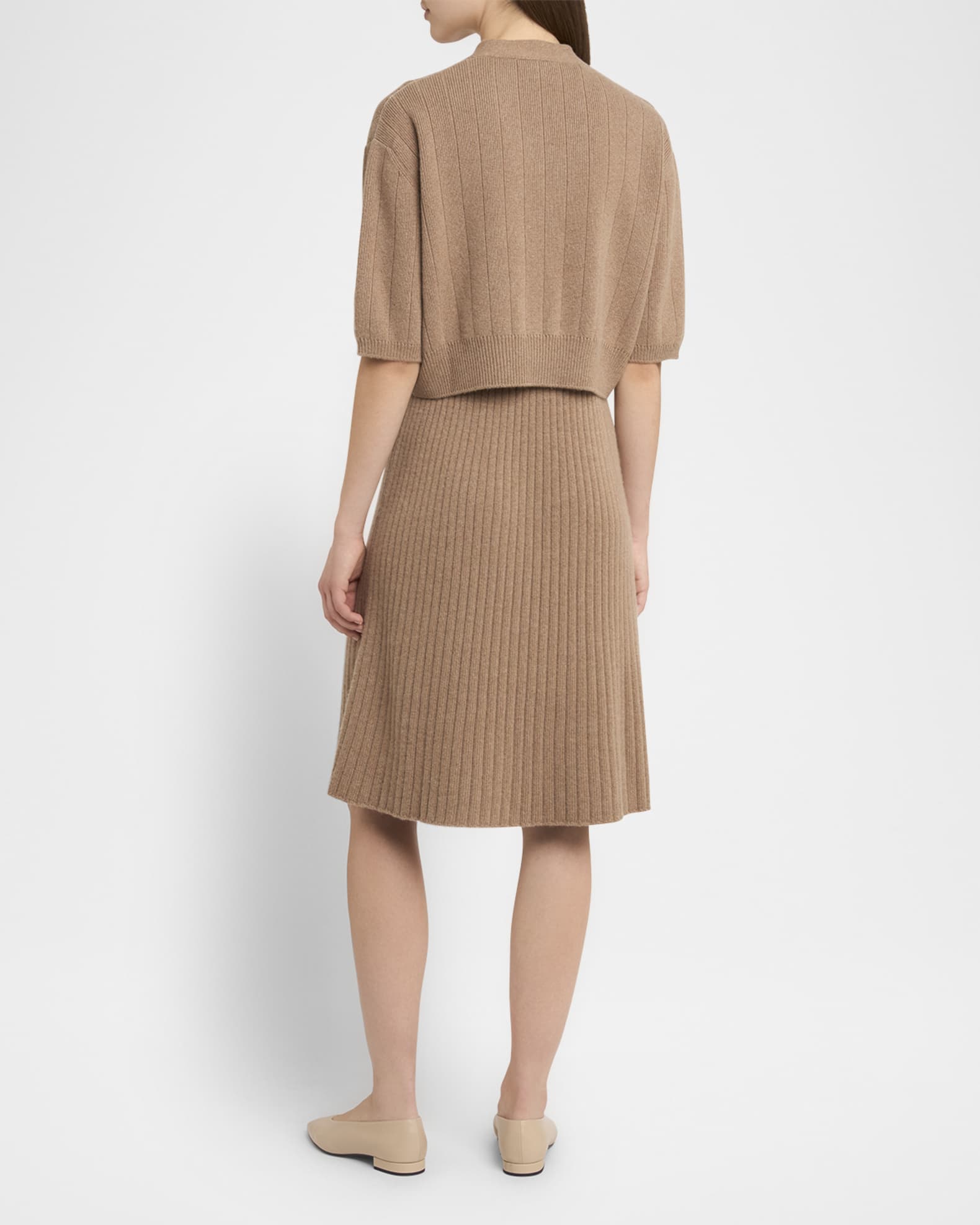 Loro Piana Cervatto Short-Sleeve Baby Cashmere Cardigan | Neiman Marcus