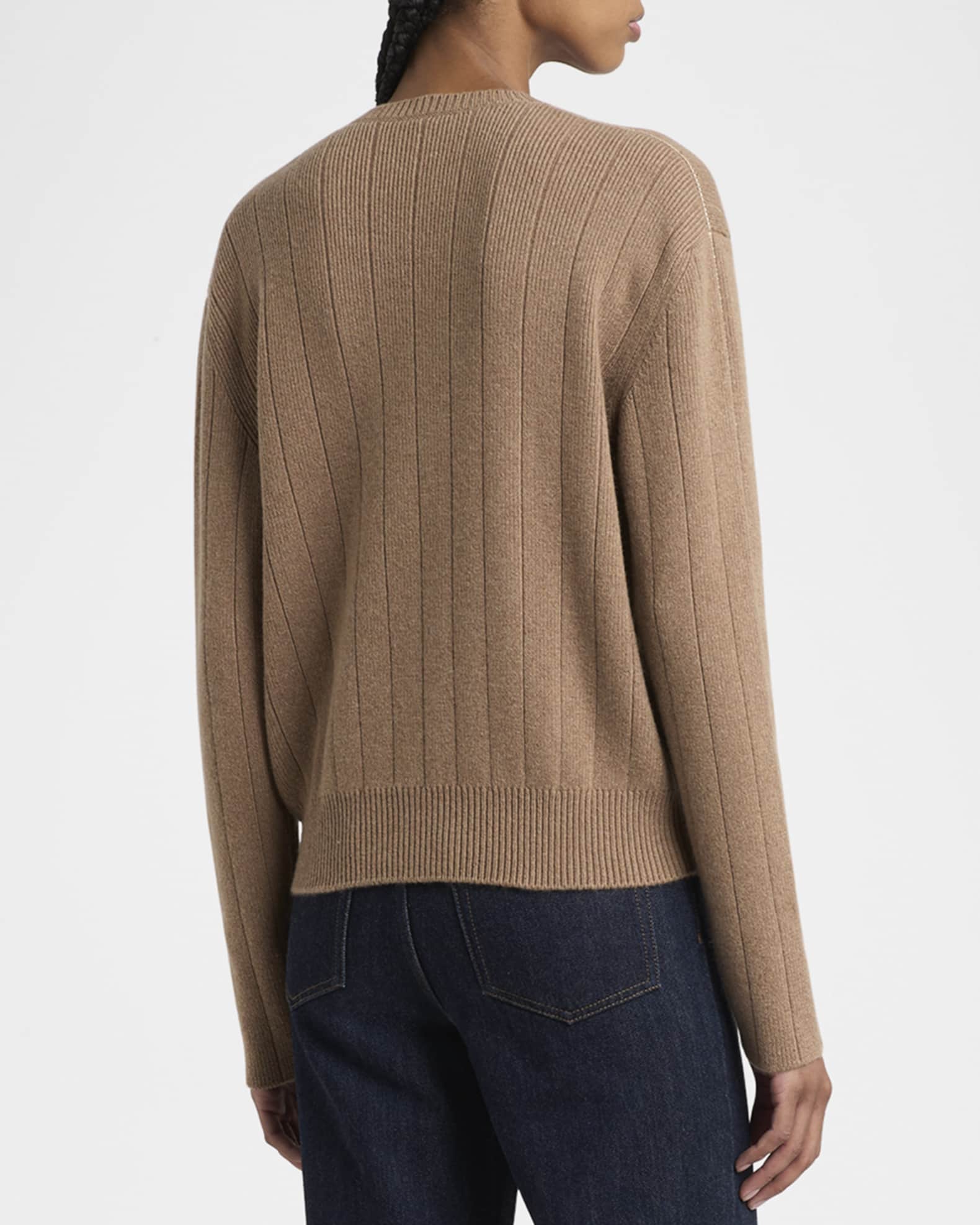 Loro Piana Cervatto V-Neck Baby Cashmere Sweater | Neiman Marcus