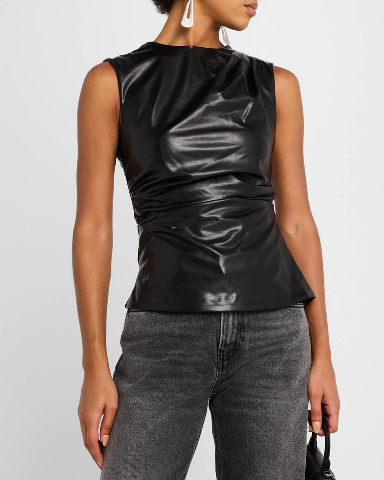SIMKHAI Wynter Draped Top | Neiman Marcus