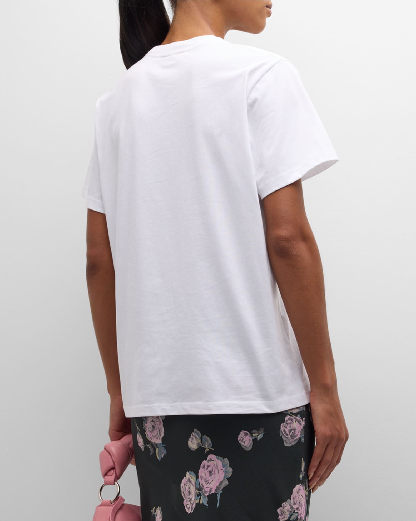 Ganni Rose Basic Jersey T-Shirt | Neiman Marcus