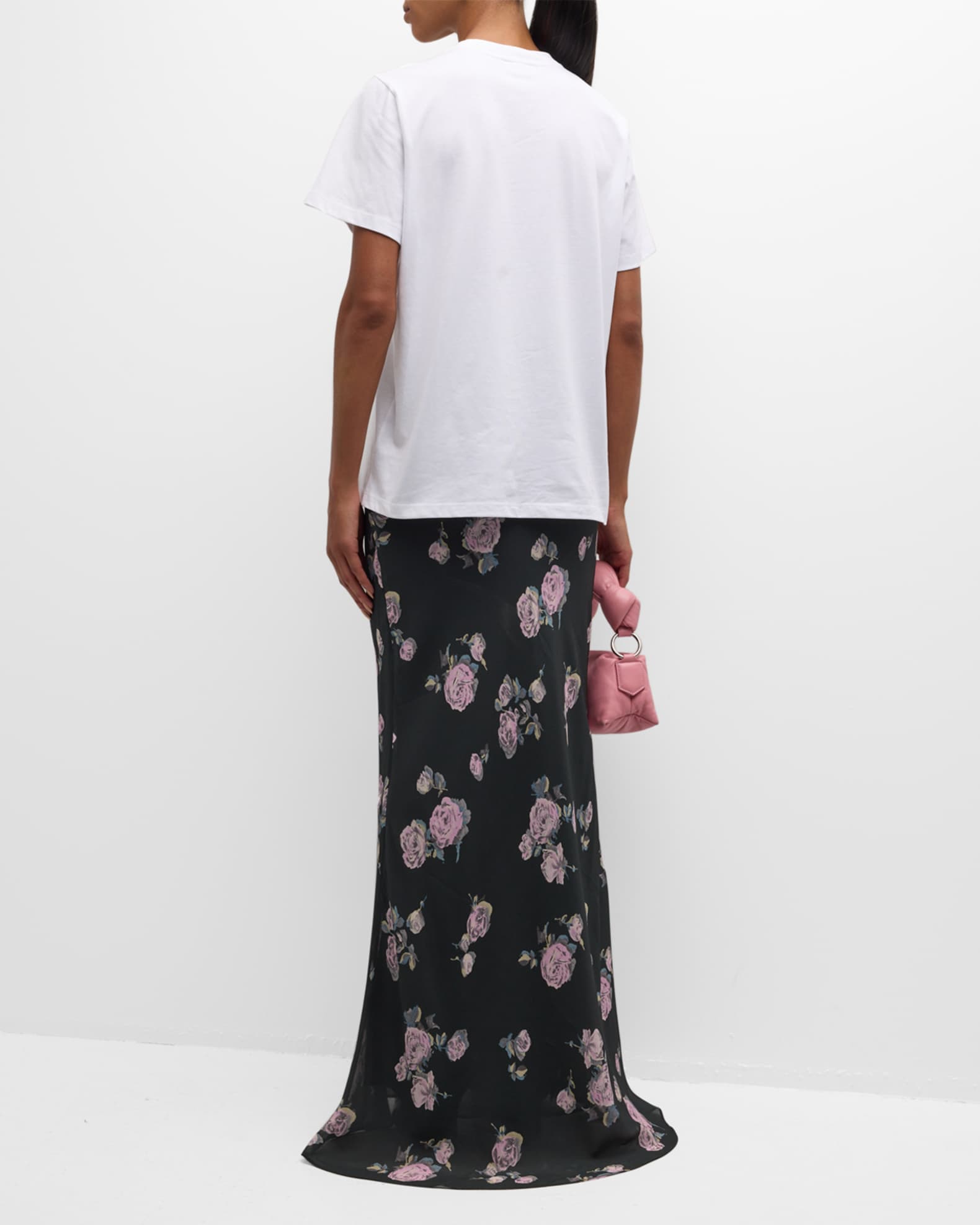 Ganni Rose Basic Jersey T-Shirt | Neiman Marcus