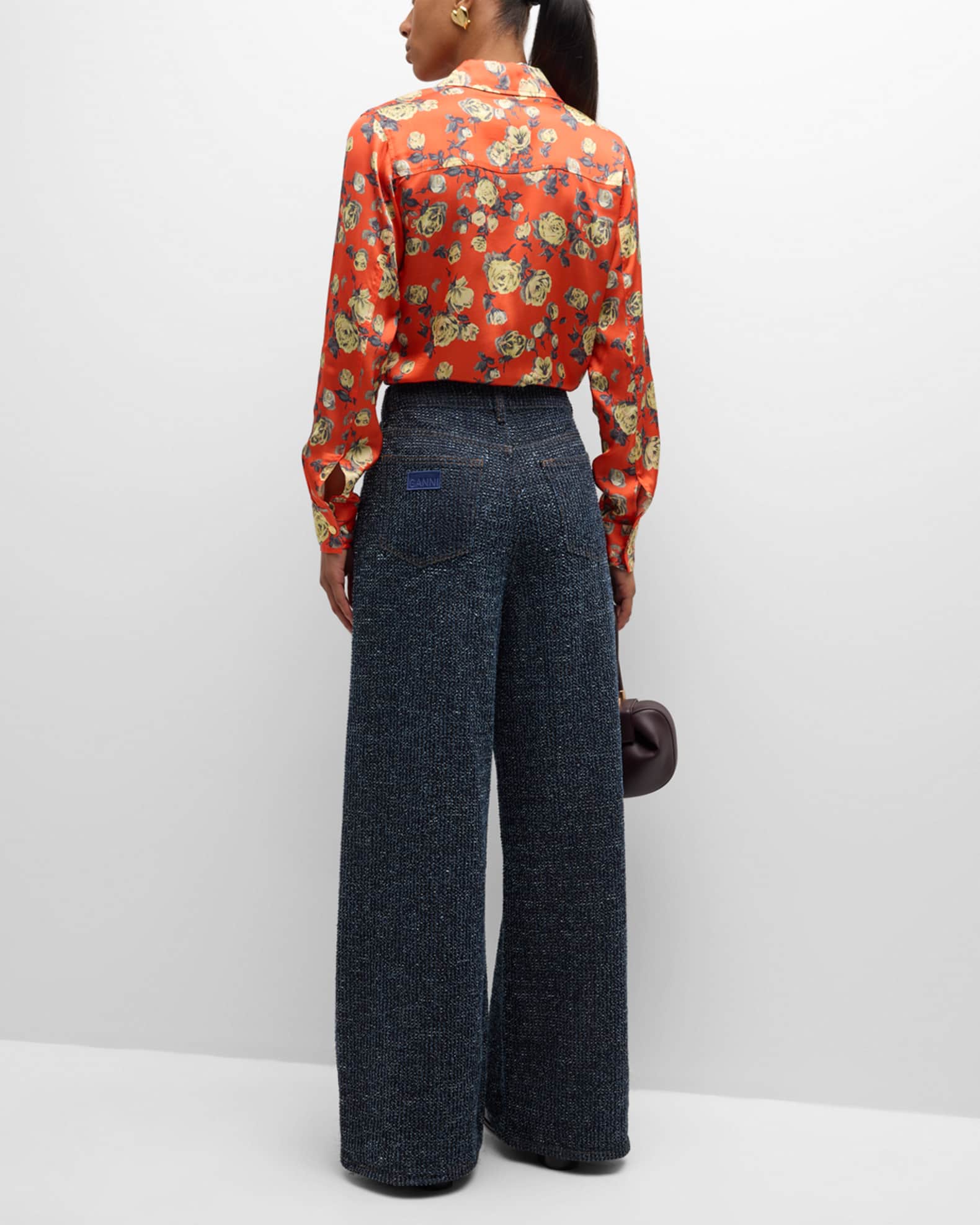 Ganni Denim Wide Jeans | Neiman Marcus