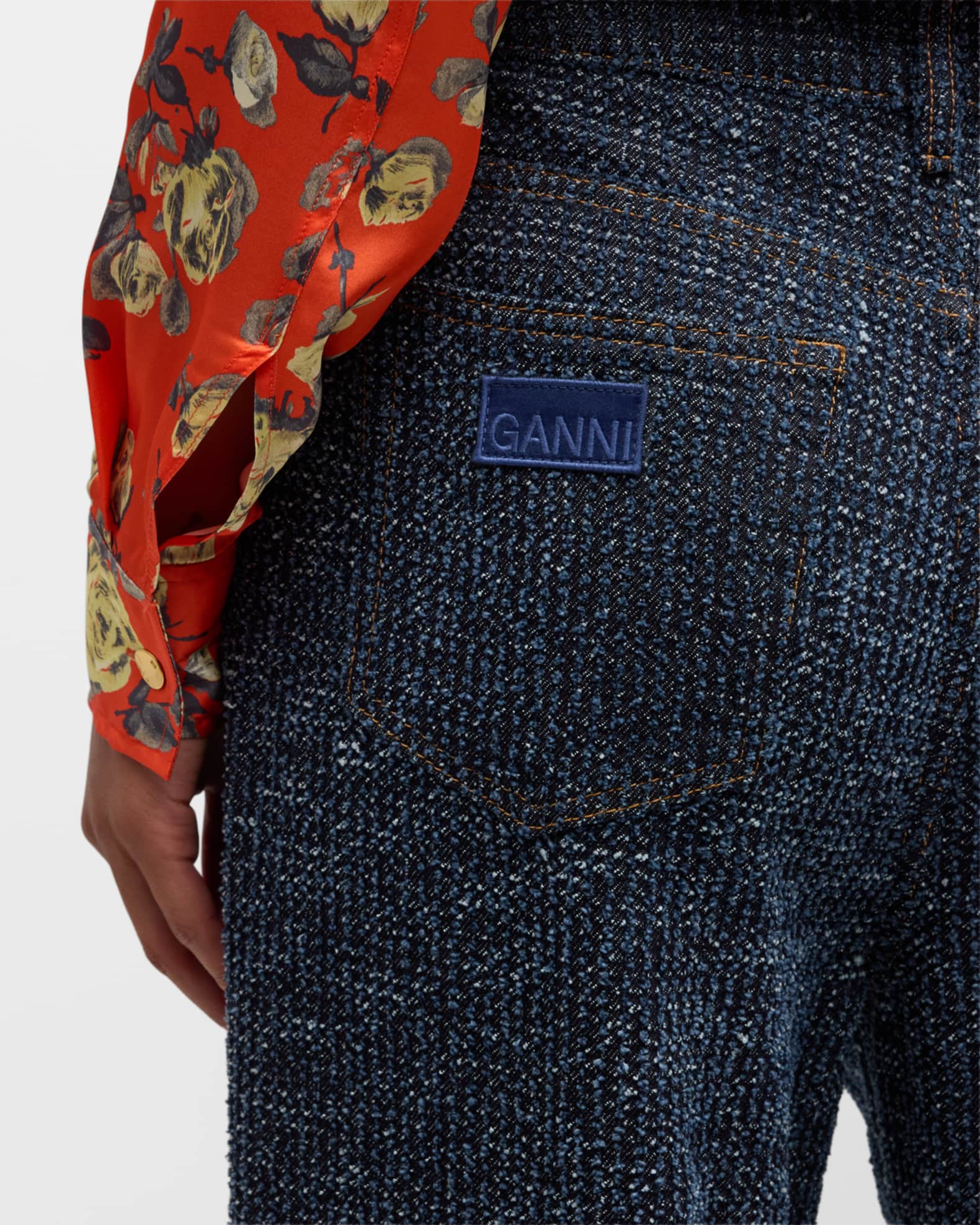 Ganni Denim Wide Jeans | Neiman Marcus