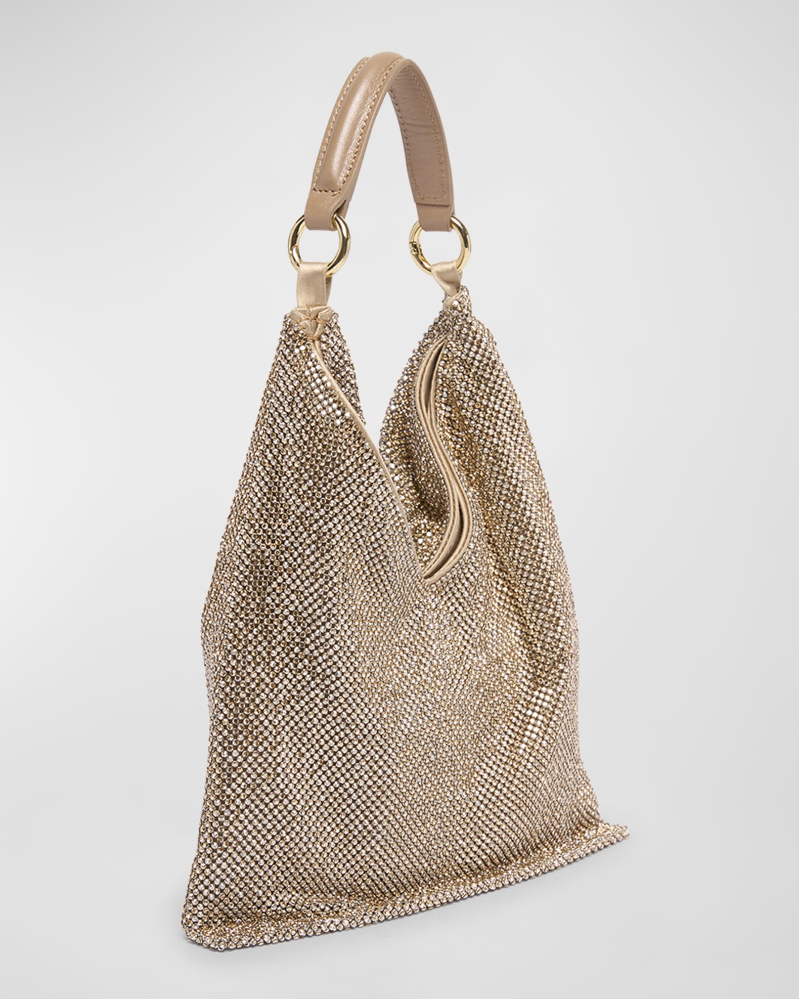Benedetta Bruzziches Bella Ciao Mesh Crystal Hobo Bag | Neiman Marcus