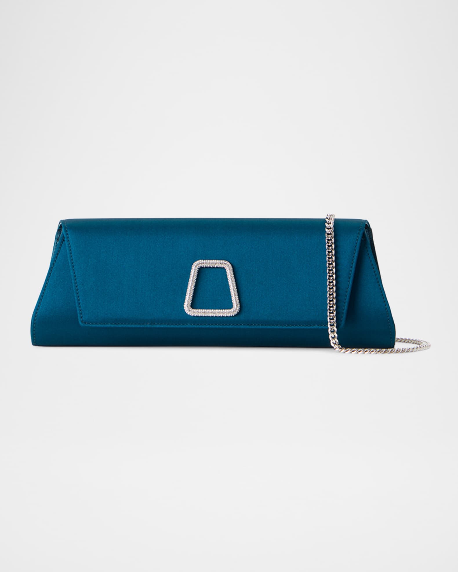 Akris Anouk Small Satin Clutch Bag | Neiman Marcus
