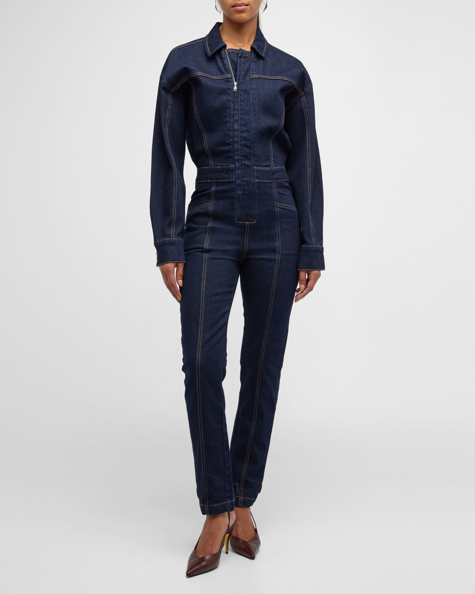 SER.O.YA Waverly Denim Jumpsuit | Neiman Marcus