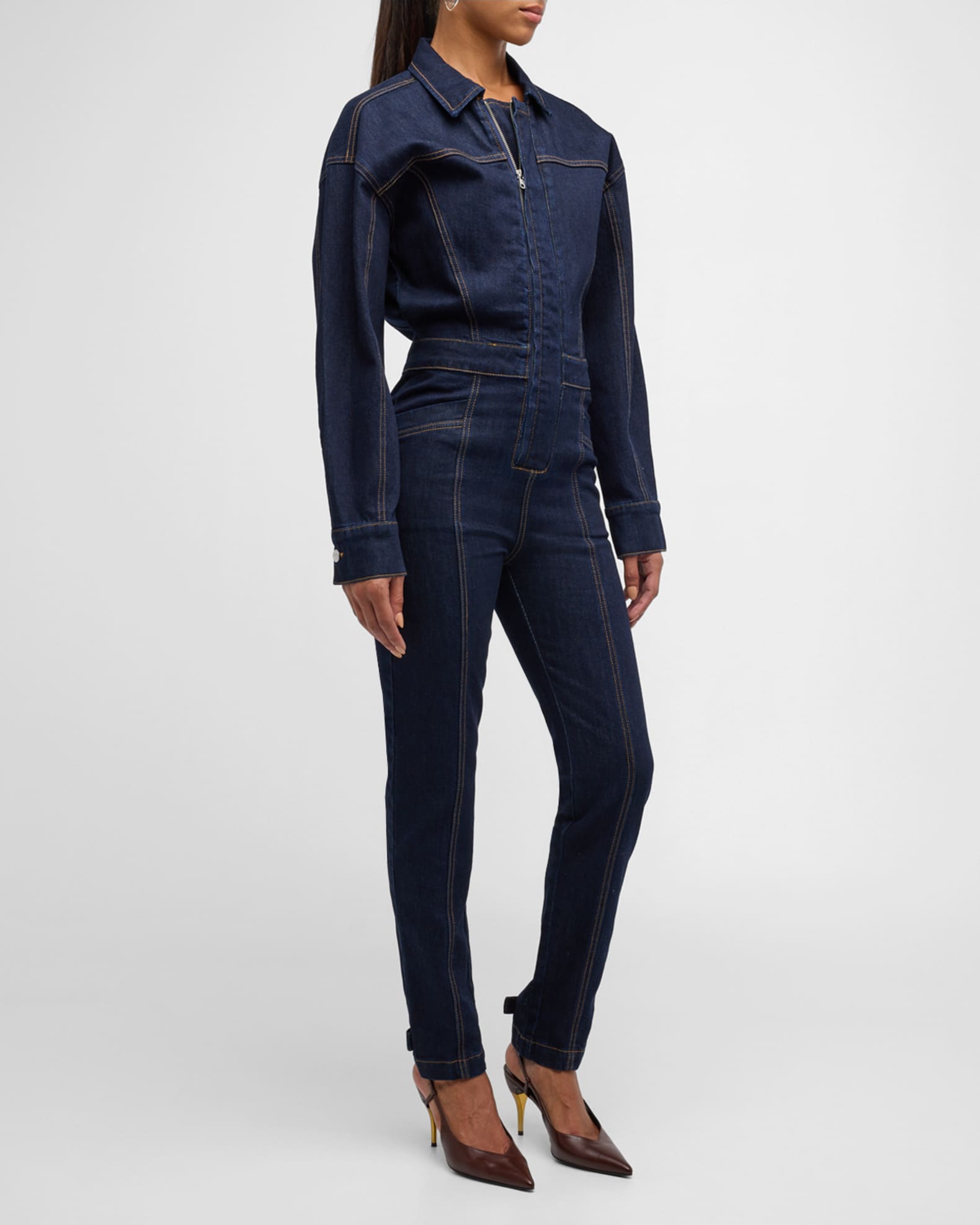 SER.O.YA Waverly Denim Jumpsuit | Neiman Marcus