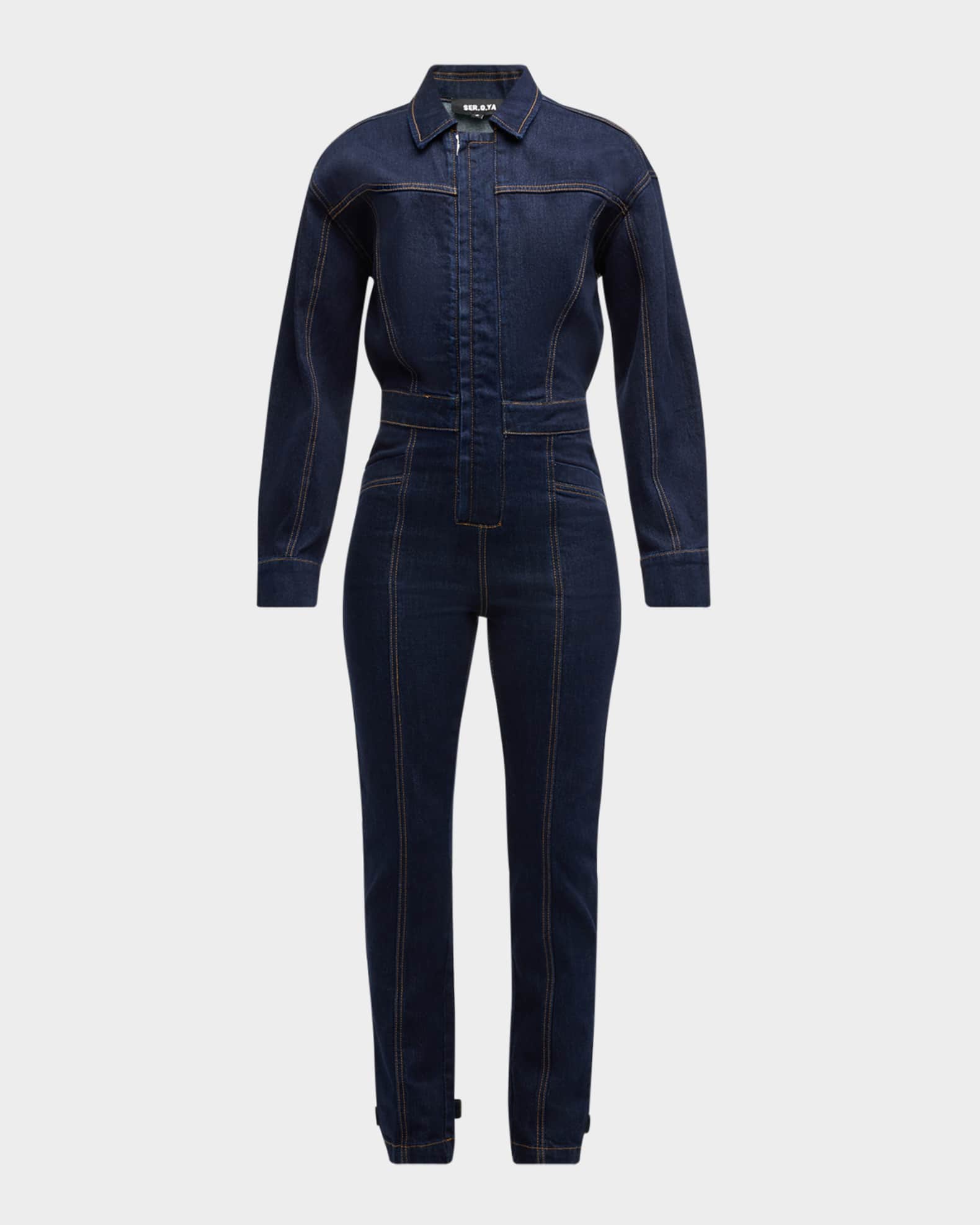 SER.O.YA Waverly Denim Jumpsuit | Neiman Marcus