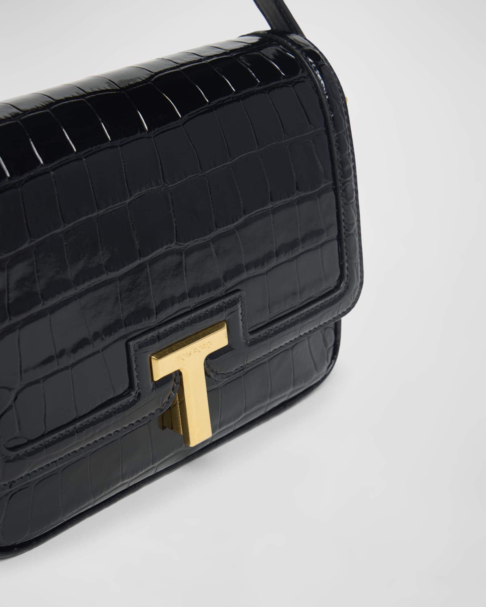 TOM FORD Wallis Stamped Crocodile Leather Small Shoulder Bag | Neiman ...