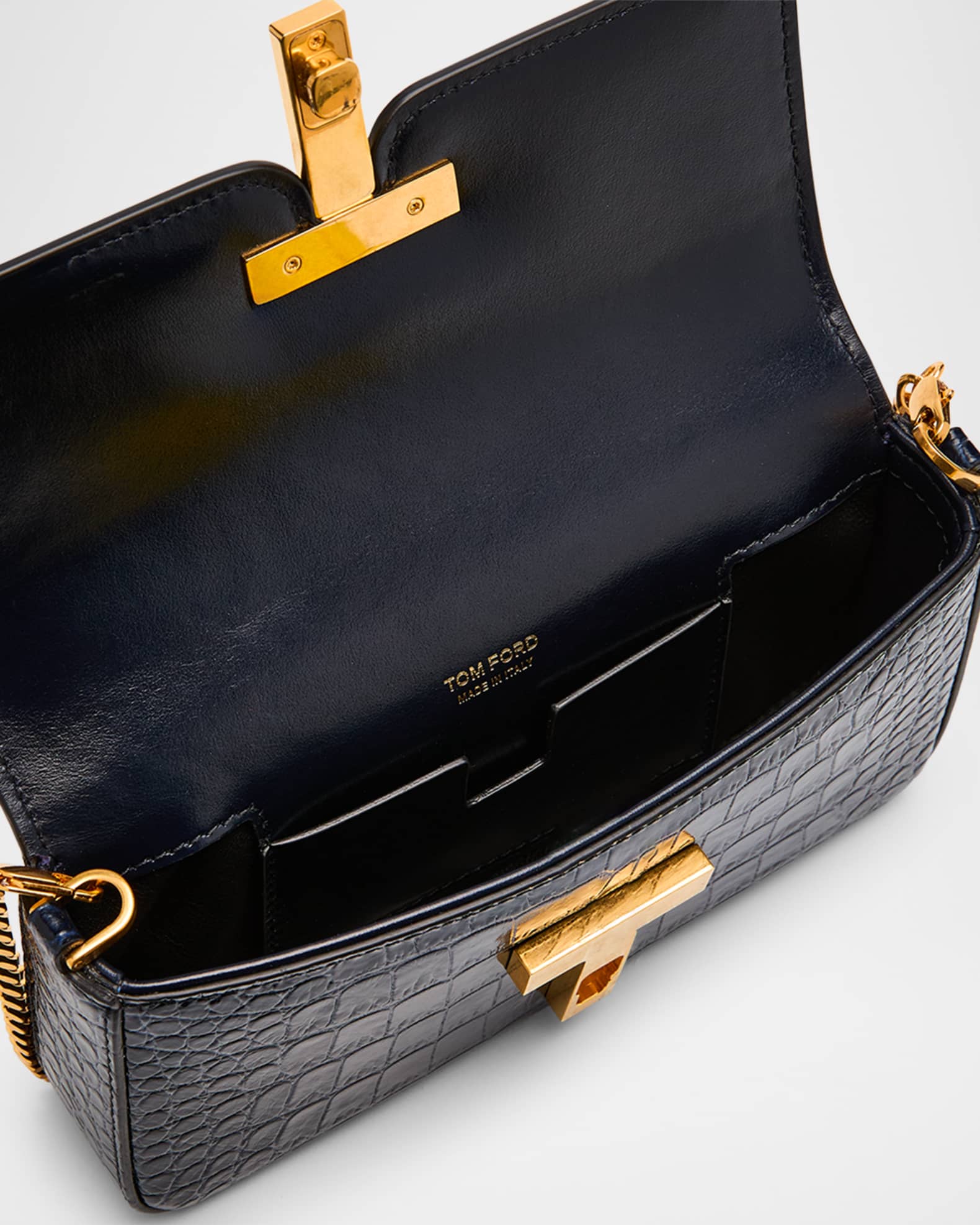 TOM FORD Wallis Stamped Crocodile Leather Mini Chain Shoulder Bag ...