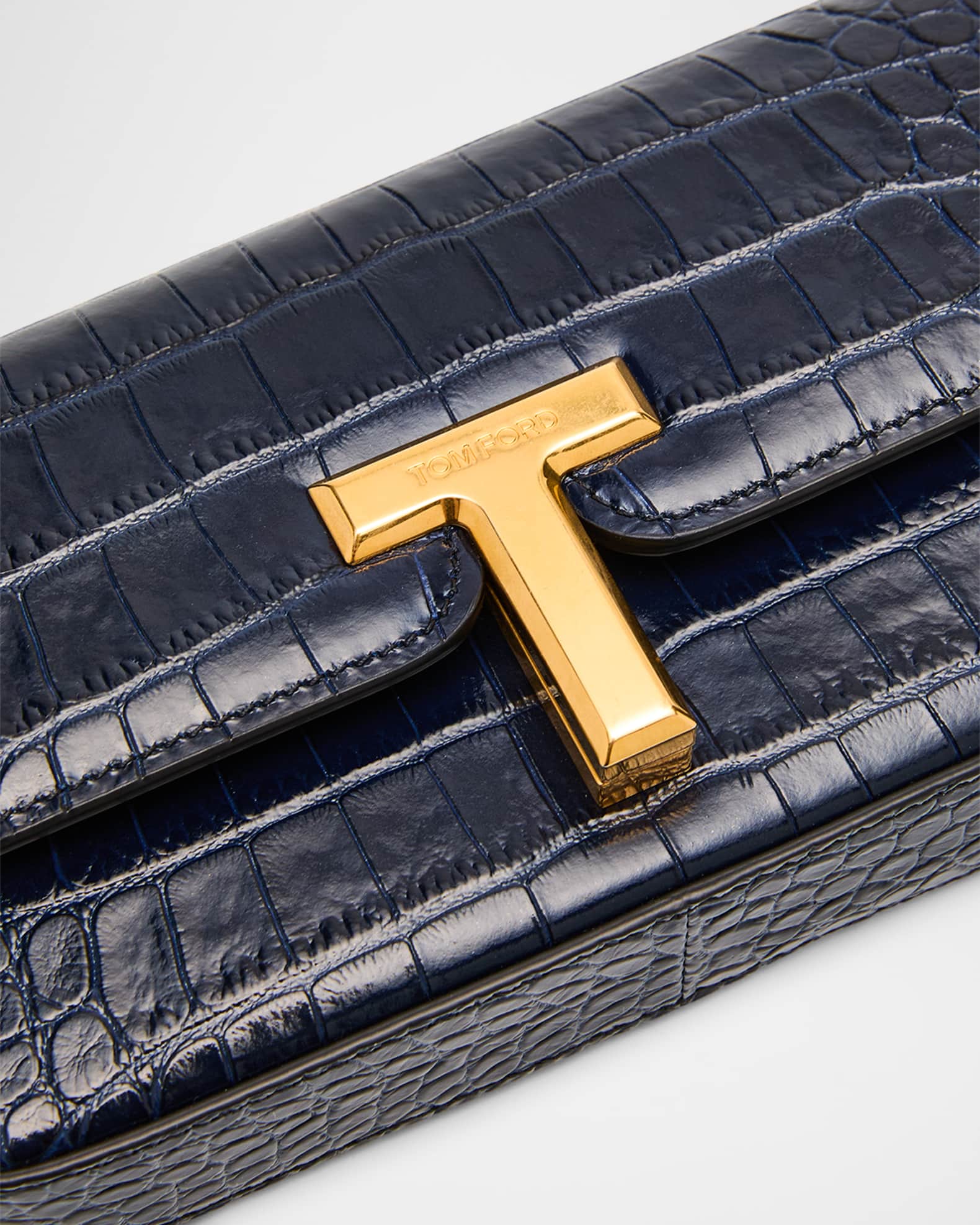 TOM FORD Wallis Stamped Crocodile Leather Mini Chain Shoulder Bag ...