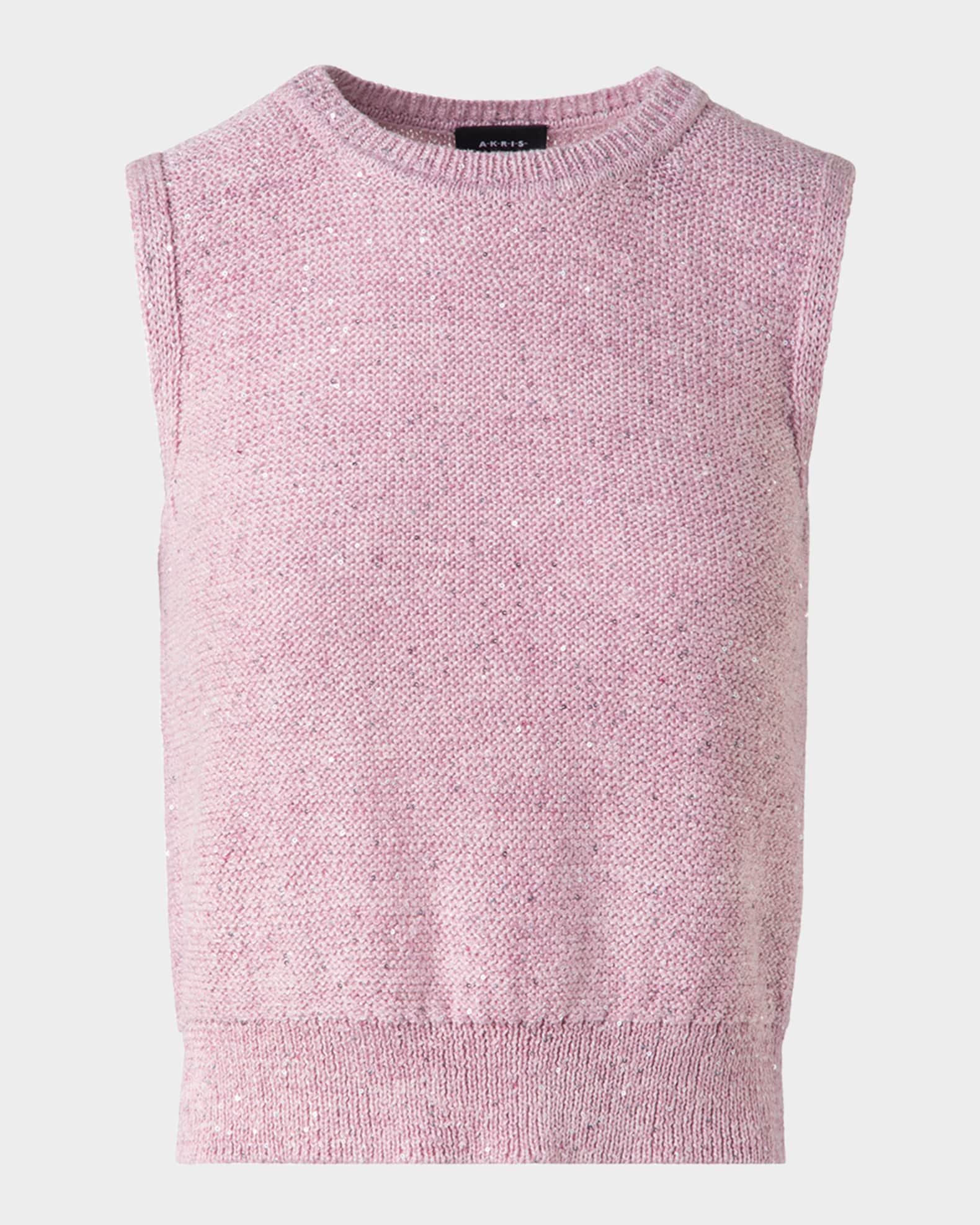Akris Micro Sequined Knit Sleeveless Sweater | Neiman Marcus