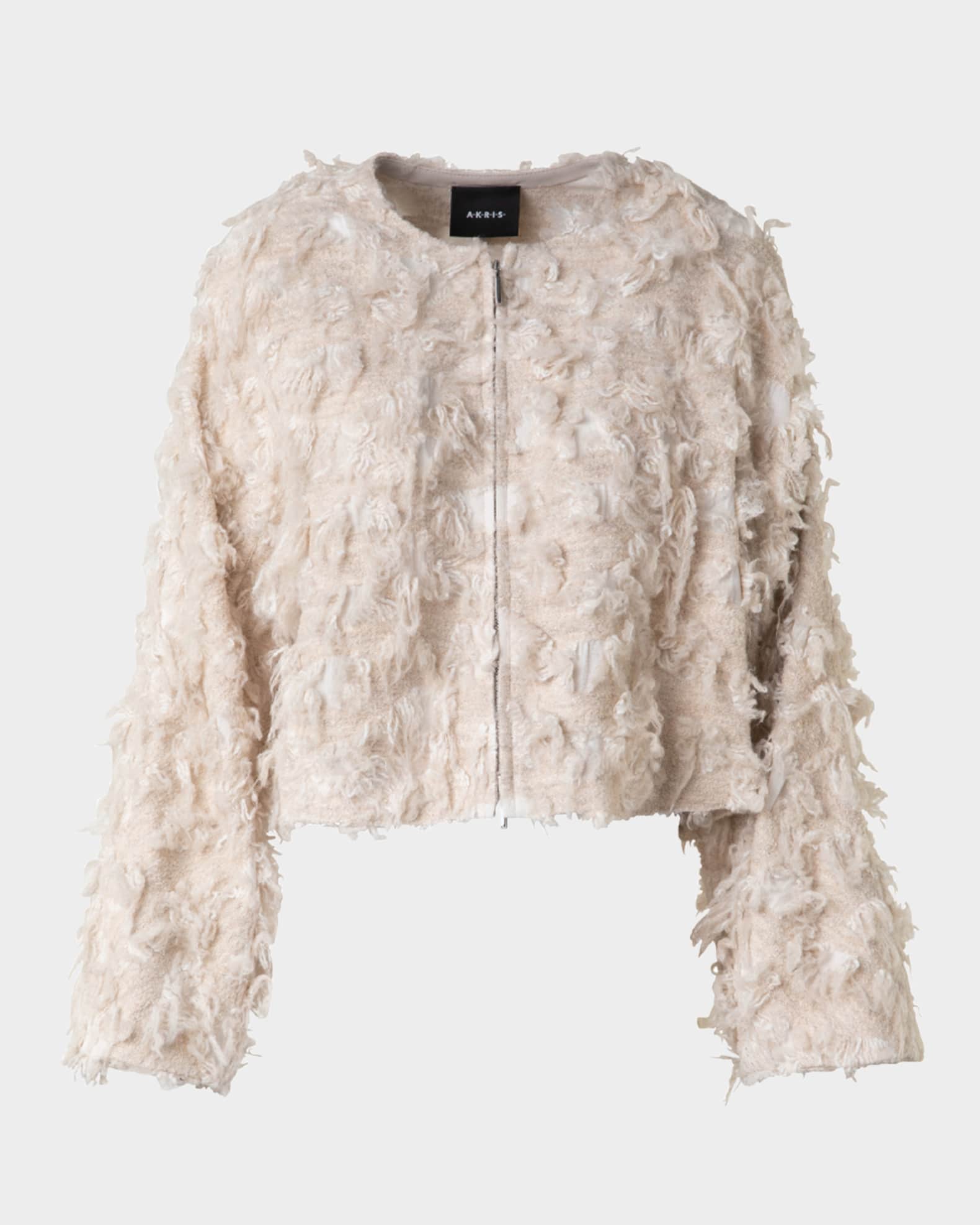 Akris Alida Short 3D Jacquard Wool-Blend Jacket | Neiman Marcus