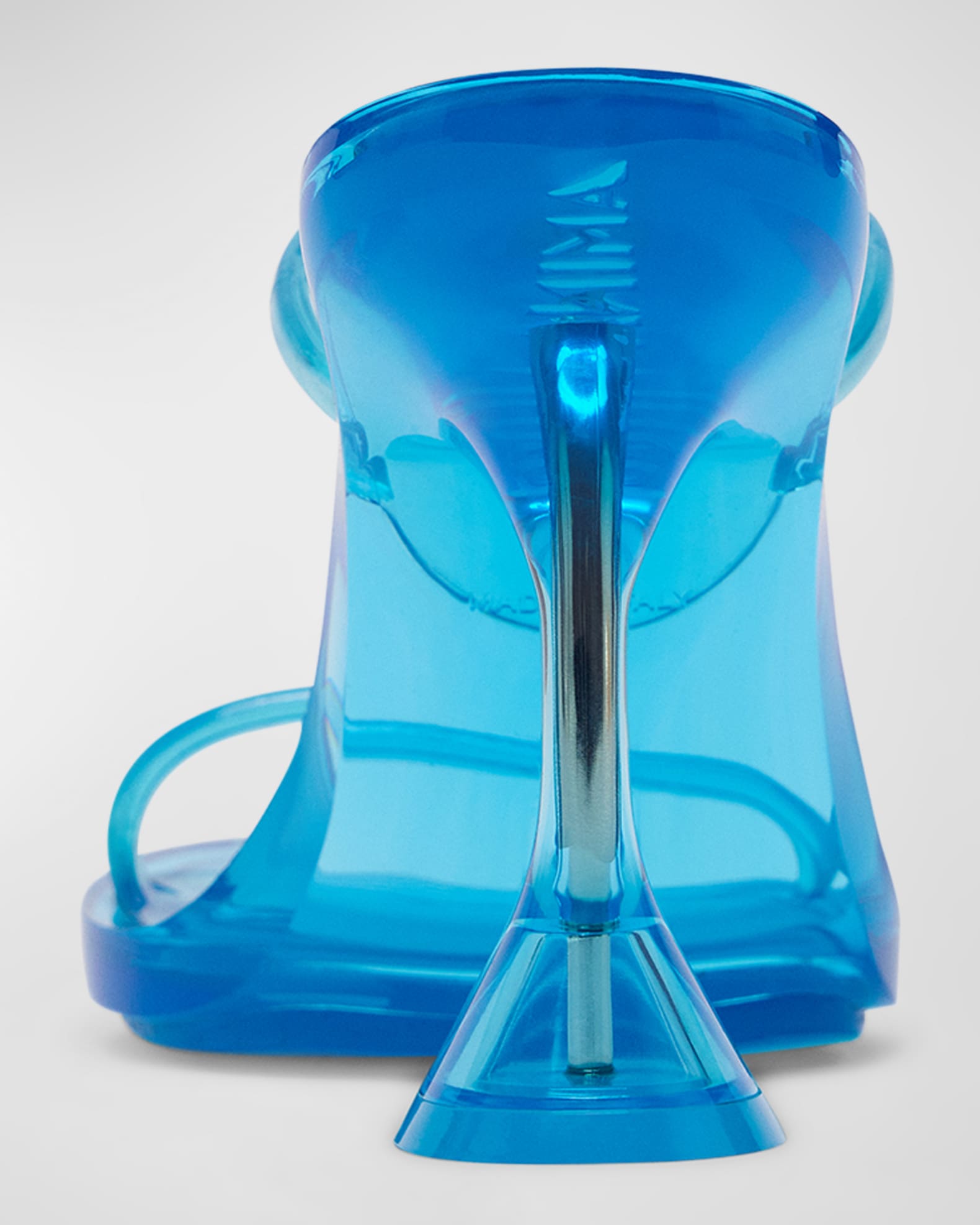 Amina Muaddi Brito Clear Mule Stiletto Sandals | Neiman Marcus