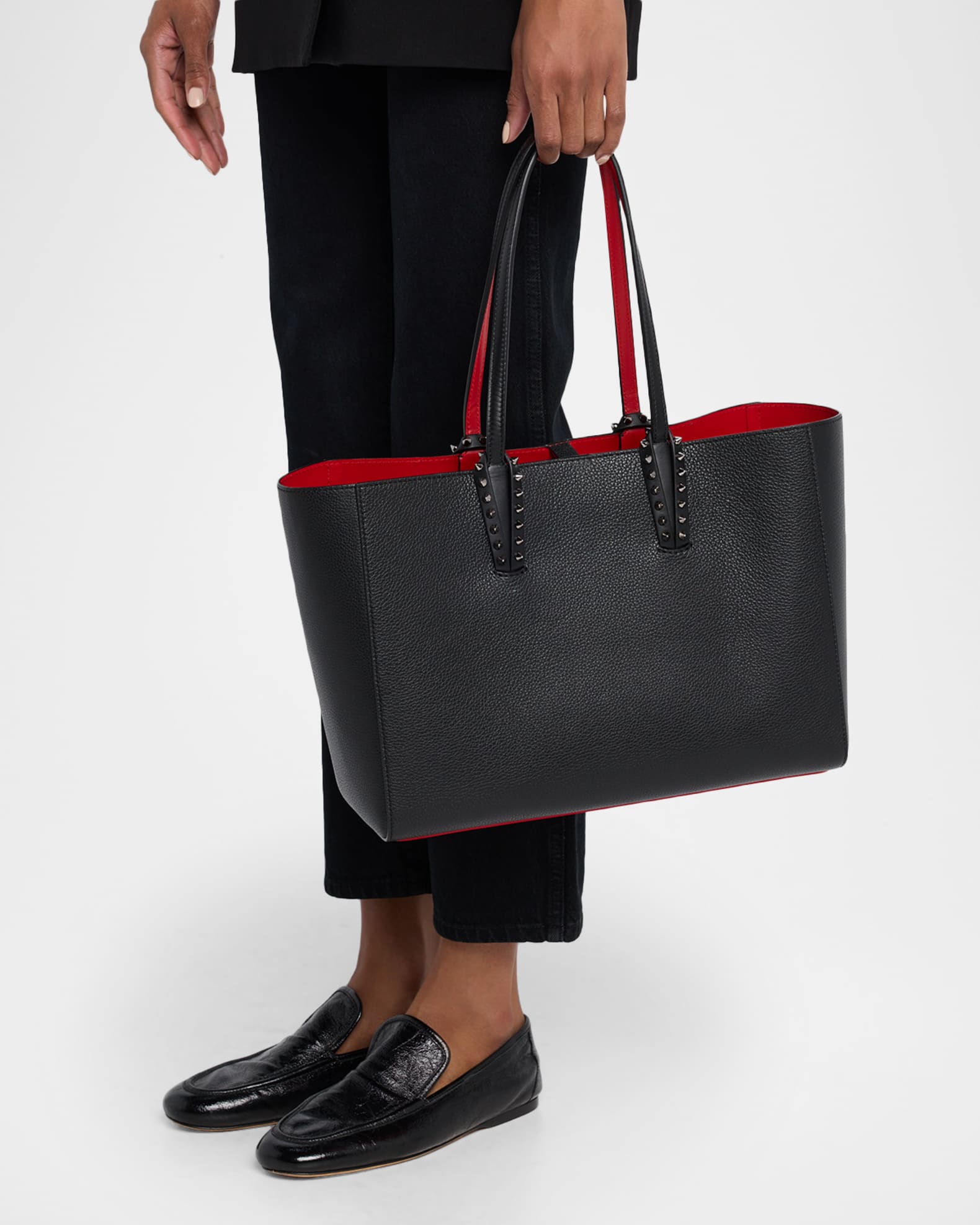 Christian Louboutin Cabata Soft Small Tote Bag in Grained Leather ...