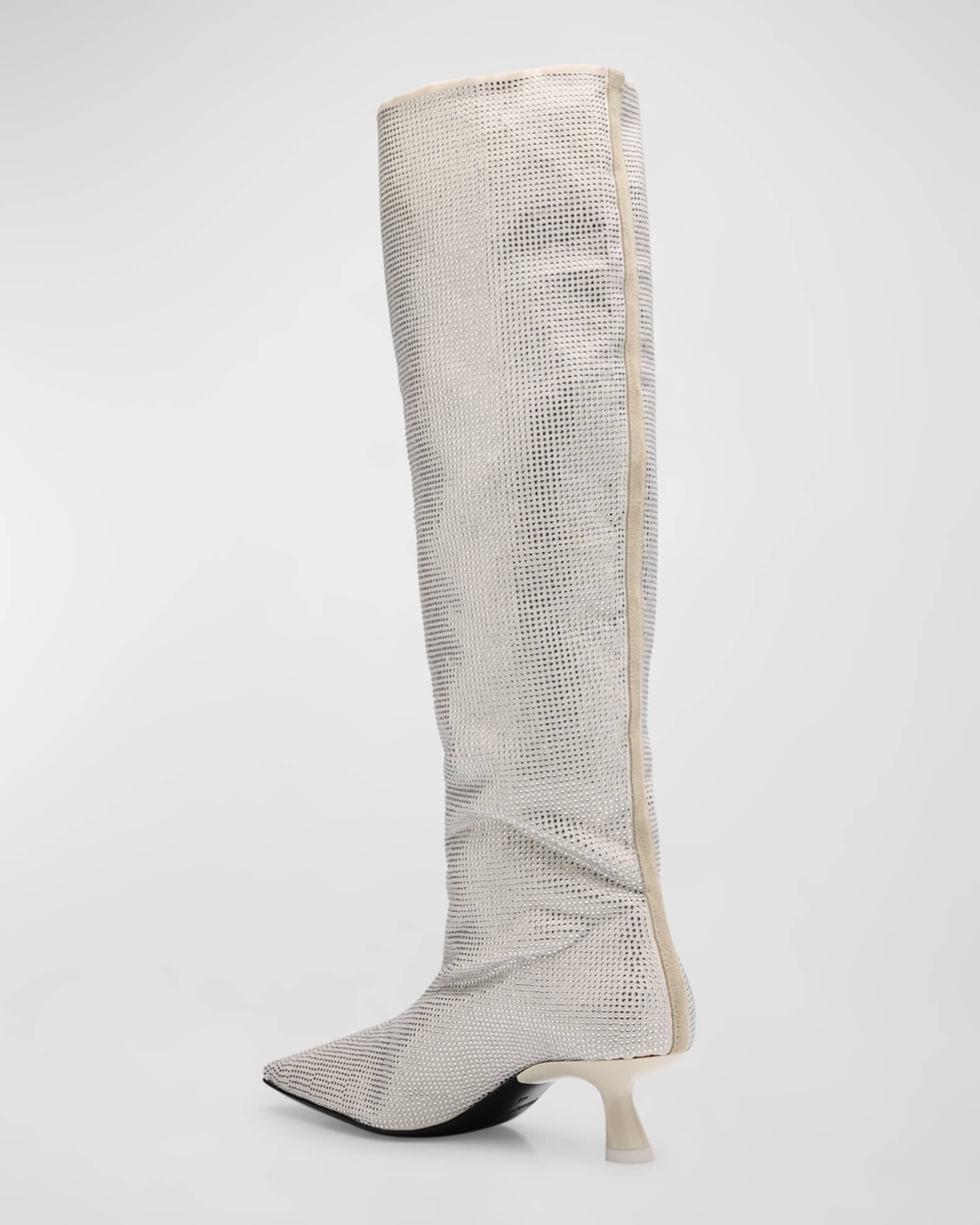 SIMONMILLER Kuki Crystal Vegan Tall Boots | Neiman Marcus