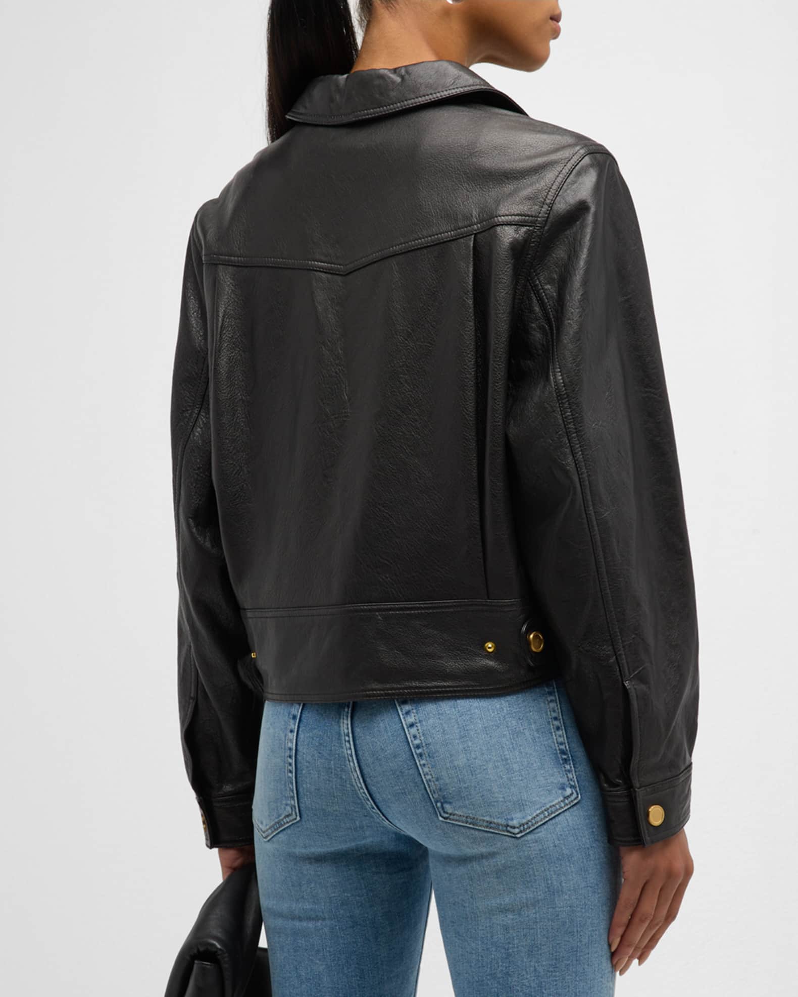 FRAME Leather Heart Jacket | Neiman Marcus