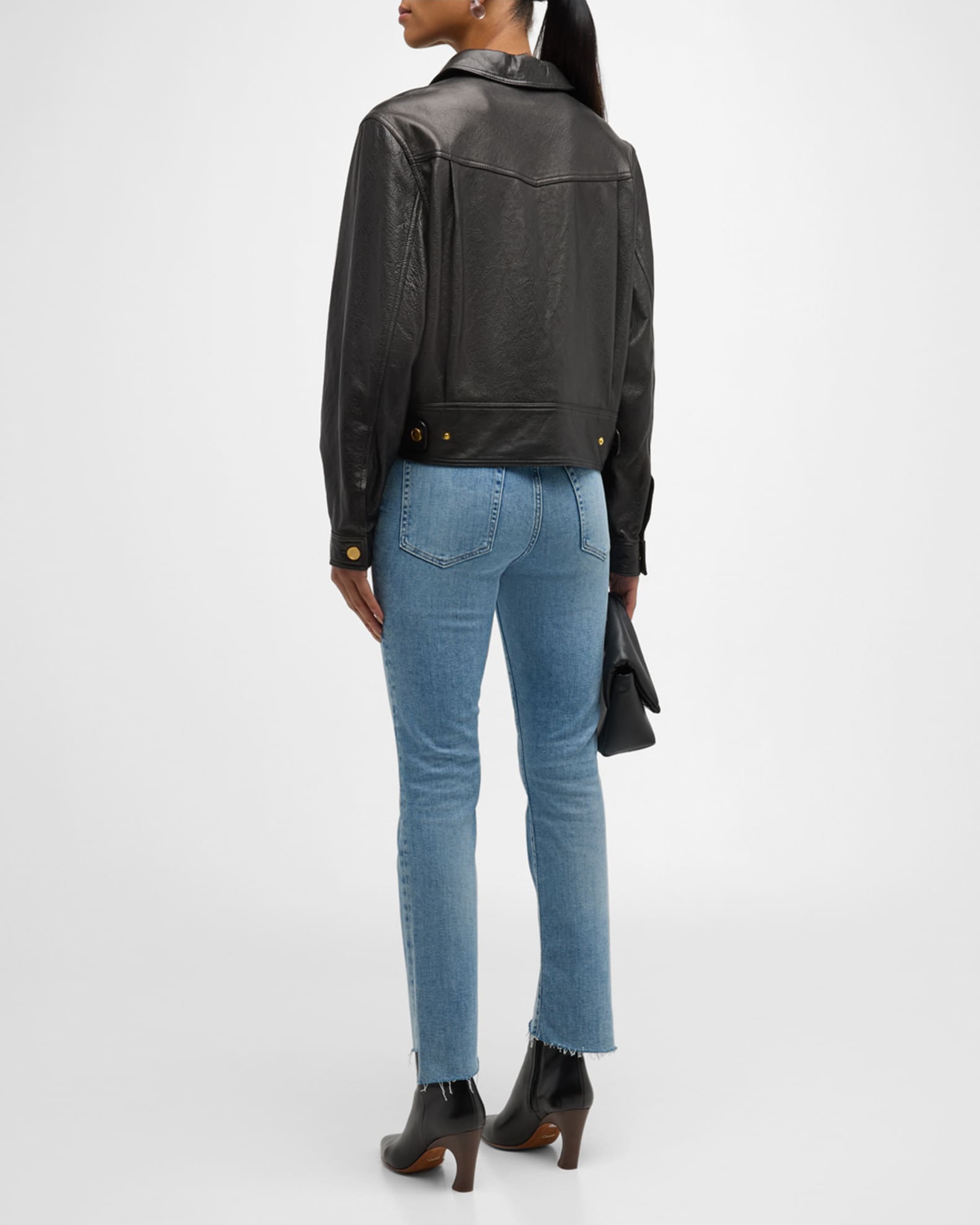 FRAME Leather Heart Jacket | Neiman Marcus