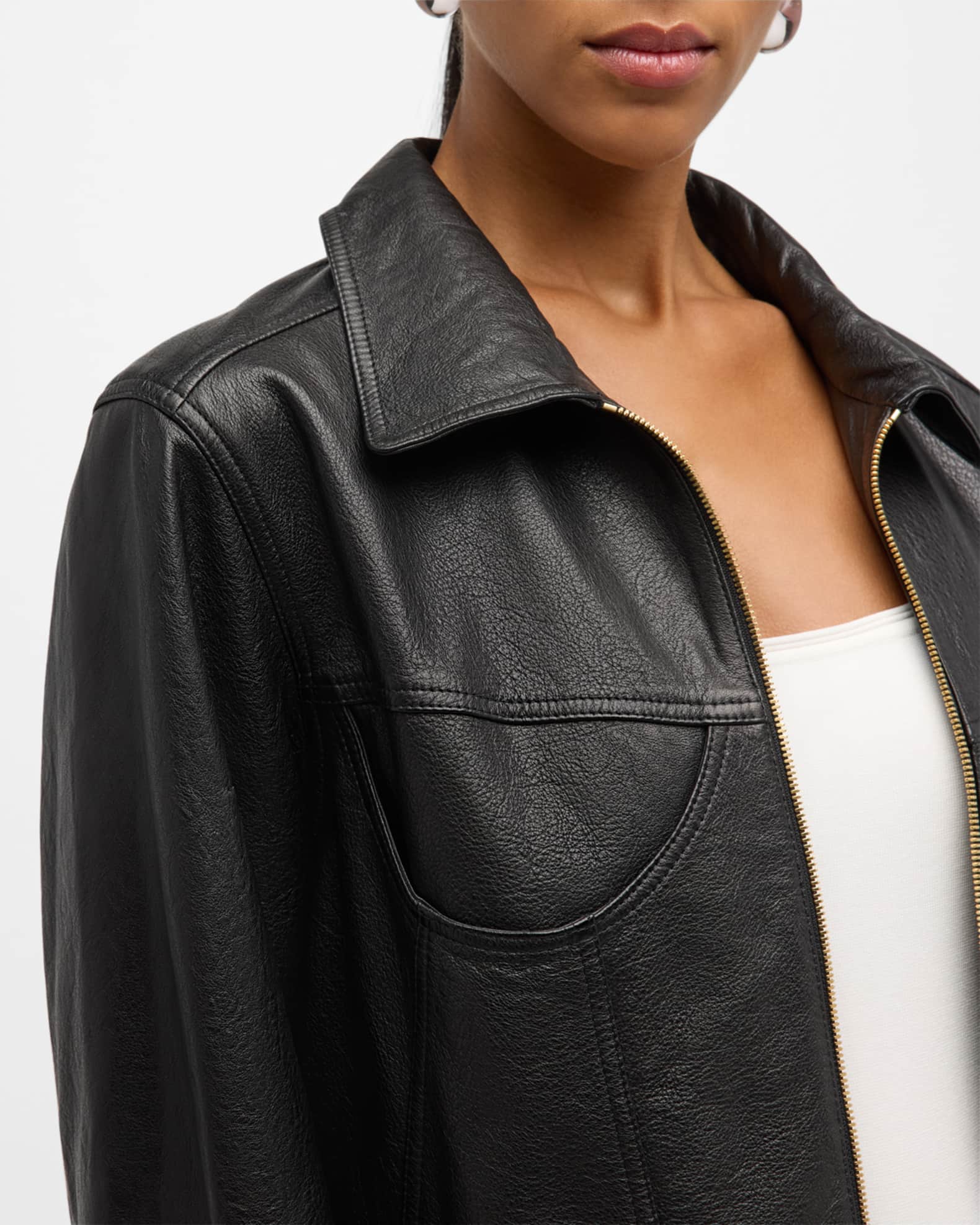 FRAME Leather Heart Jacket | Neiman Marcus