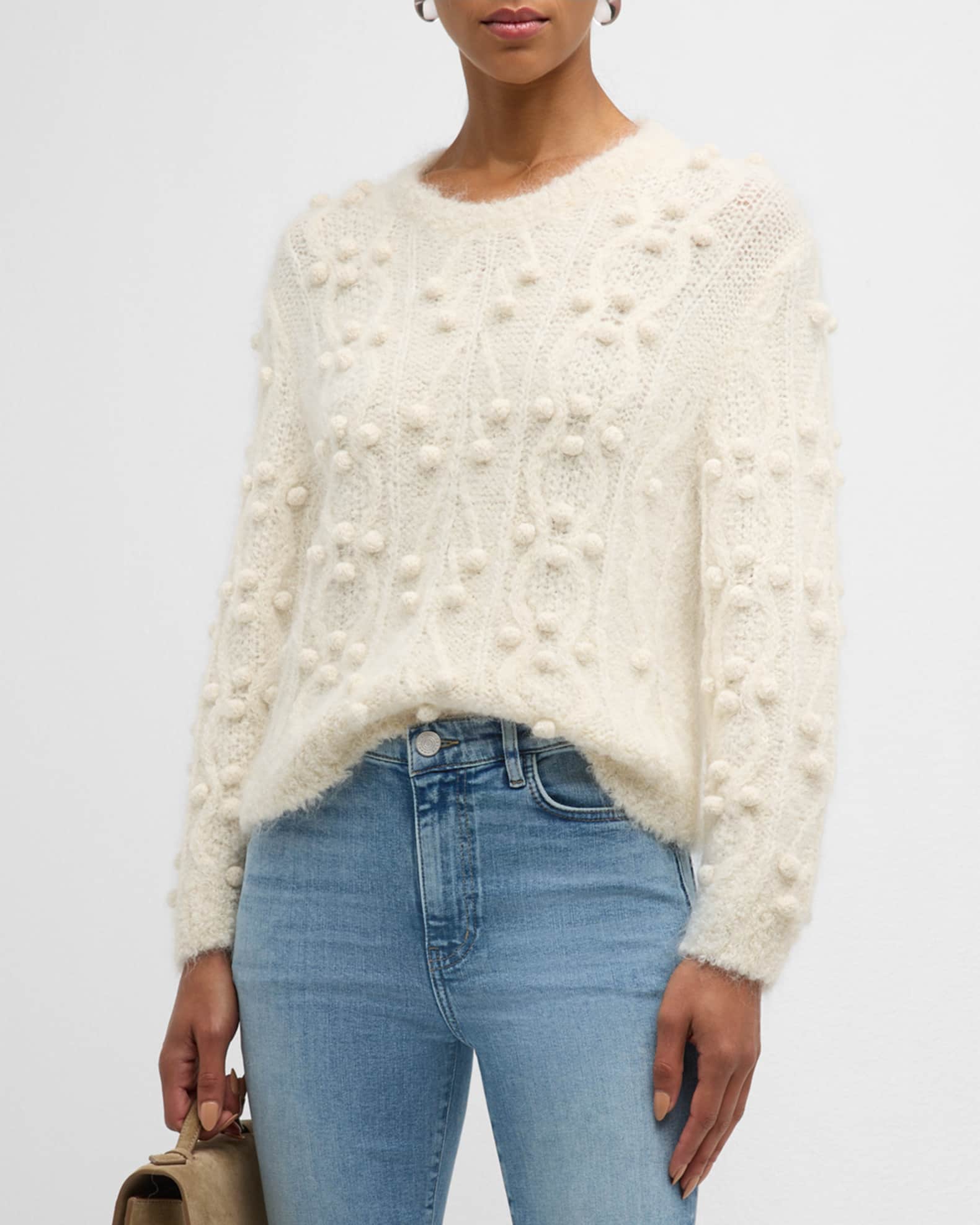 FRAME Popcorn Pullover Sweater | Neiman Marcus