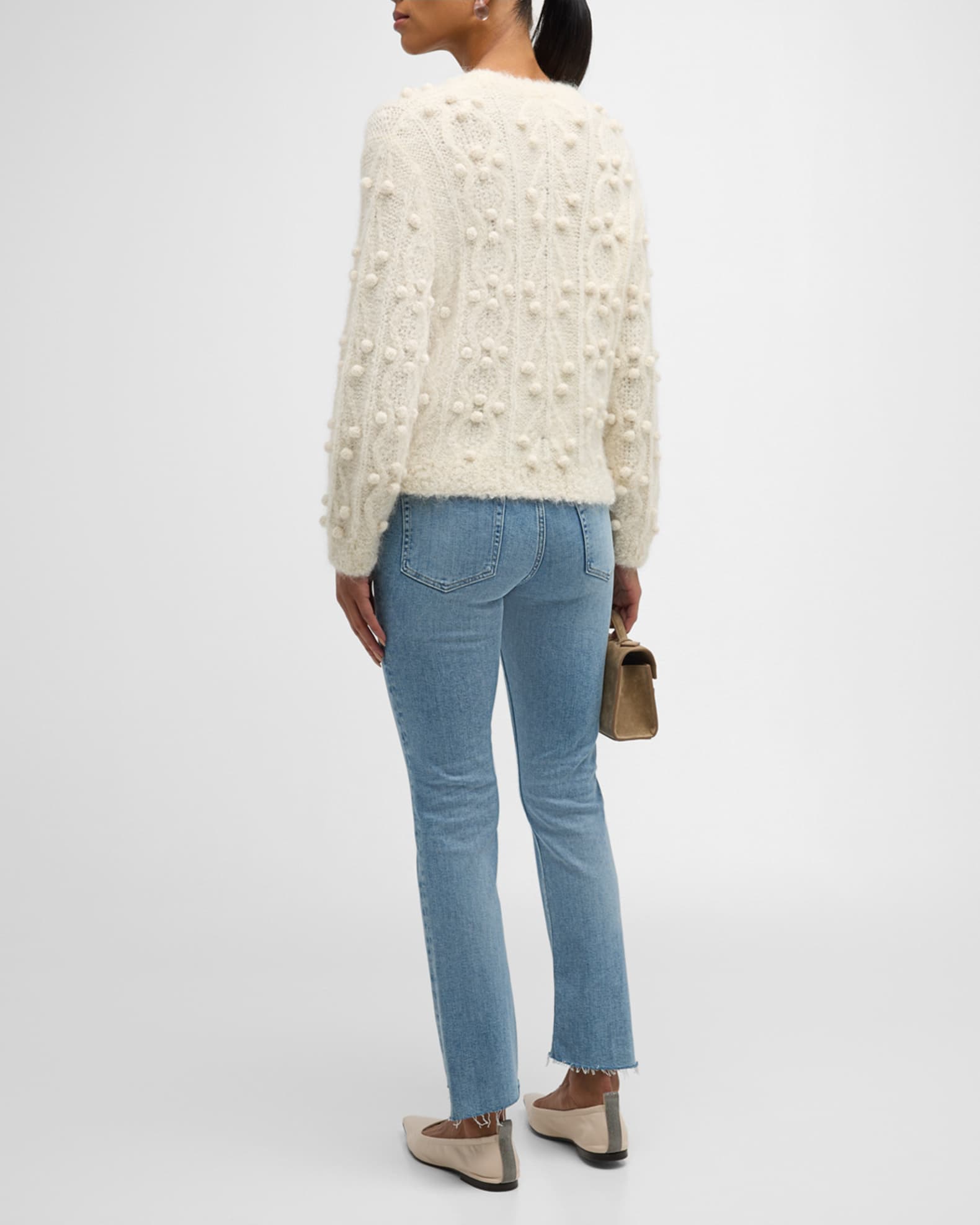 FRAME Popcorn Pullover Sweater | Neiman Marcus