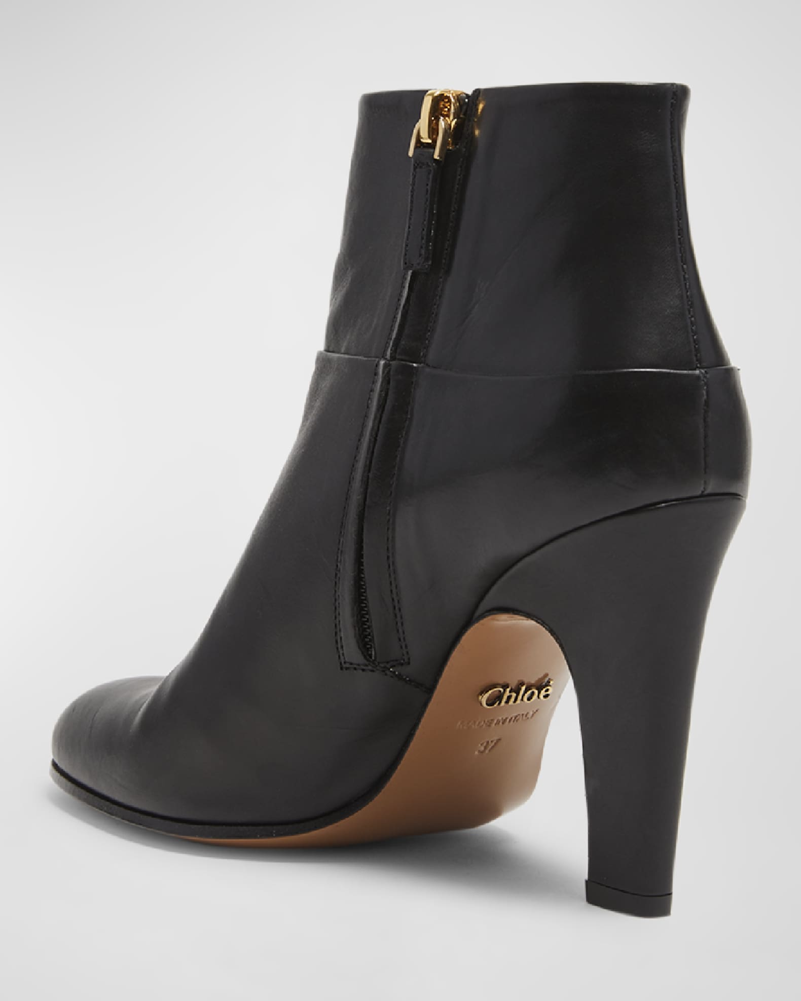 Chloe Eve Leather Zip Ankle Booties | Neiman Marcus