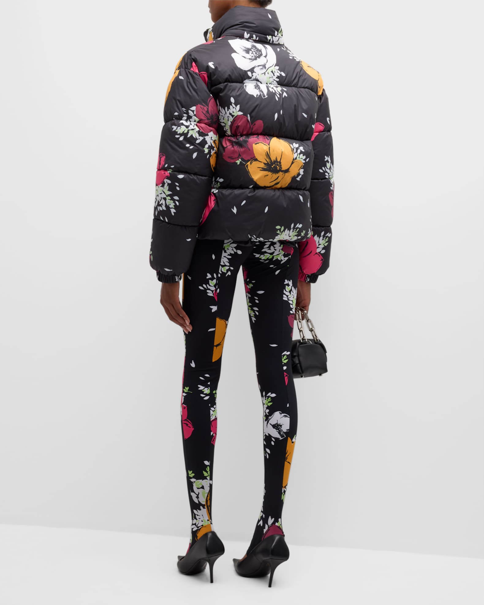 Moschino Jeans Floral Puffer Jacket | Neiman Marcus