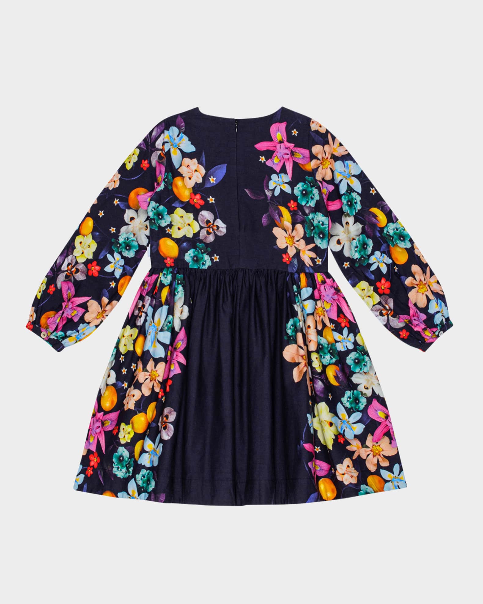 Molo Girl's Como Floral-Print Dress, Size 3T-6 | Neiman Marcus