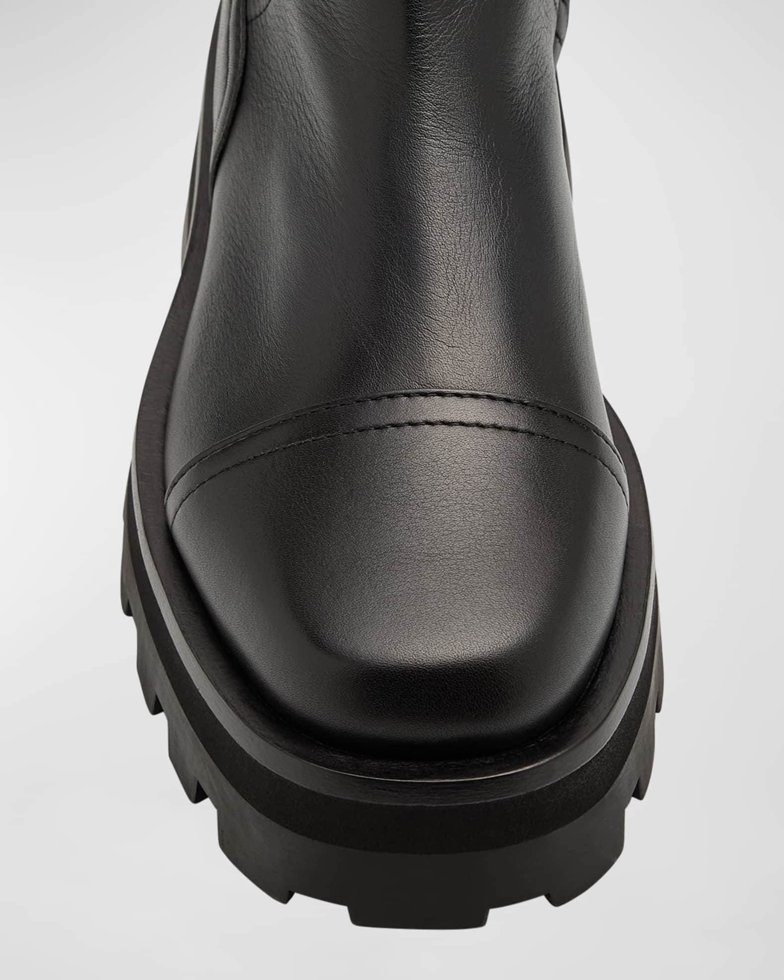 Jimmy Choo Meena Leather Pearly-Button Ankle Boots | Neiman Marcus