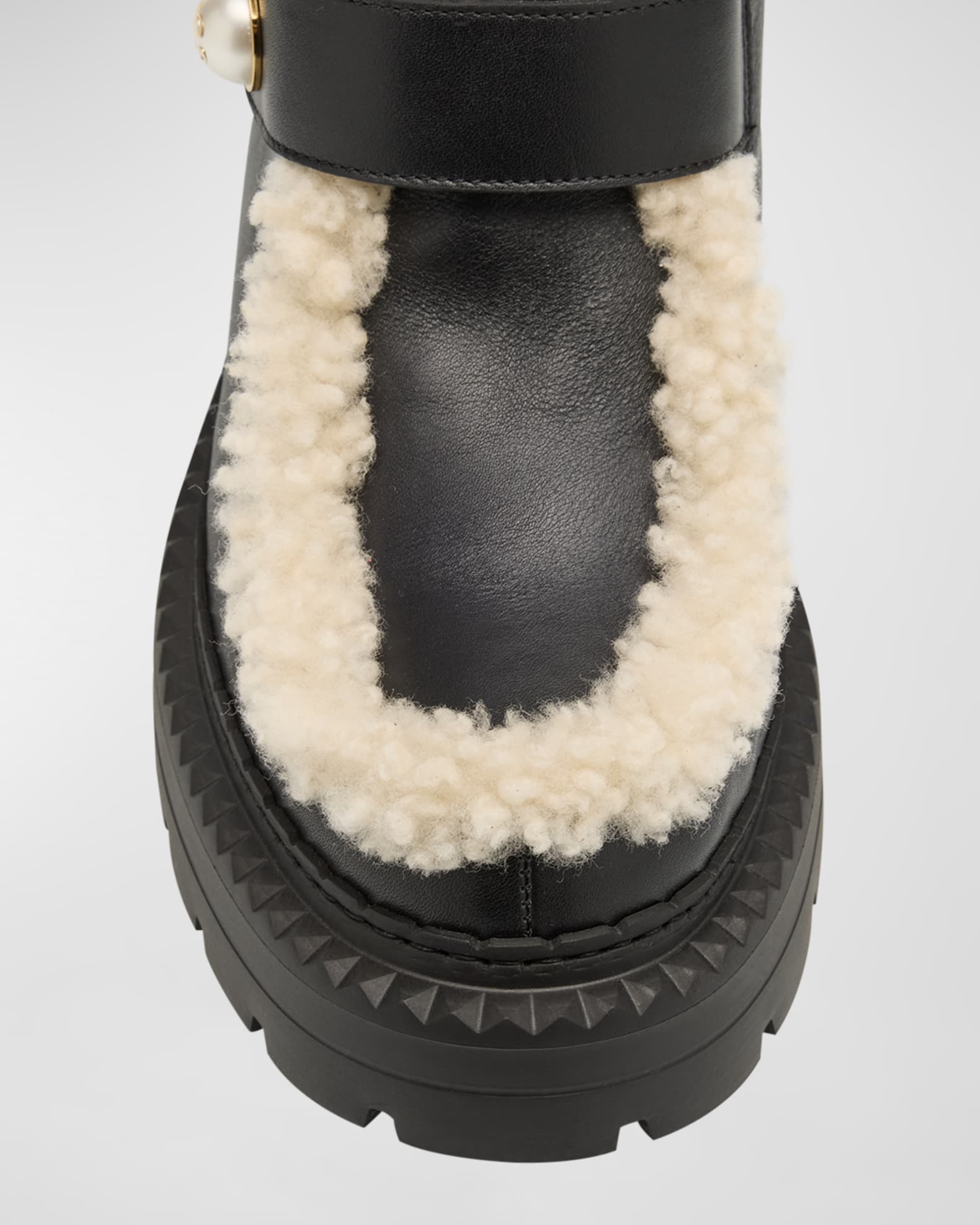 Jimmy Choo Shea Leather Shearling Ankle Boots | Neiman Marcus