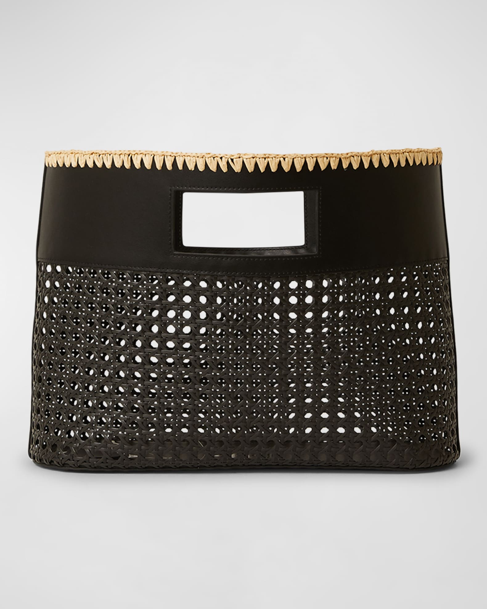 BTB Los Angeles Ellie Small Woven Top-Handle Bag | Neiman Marcus
