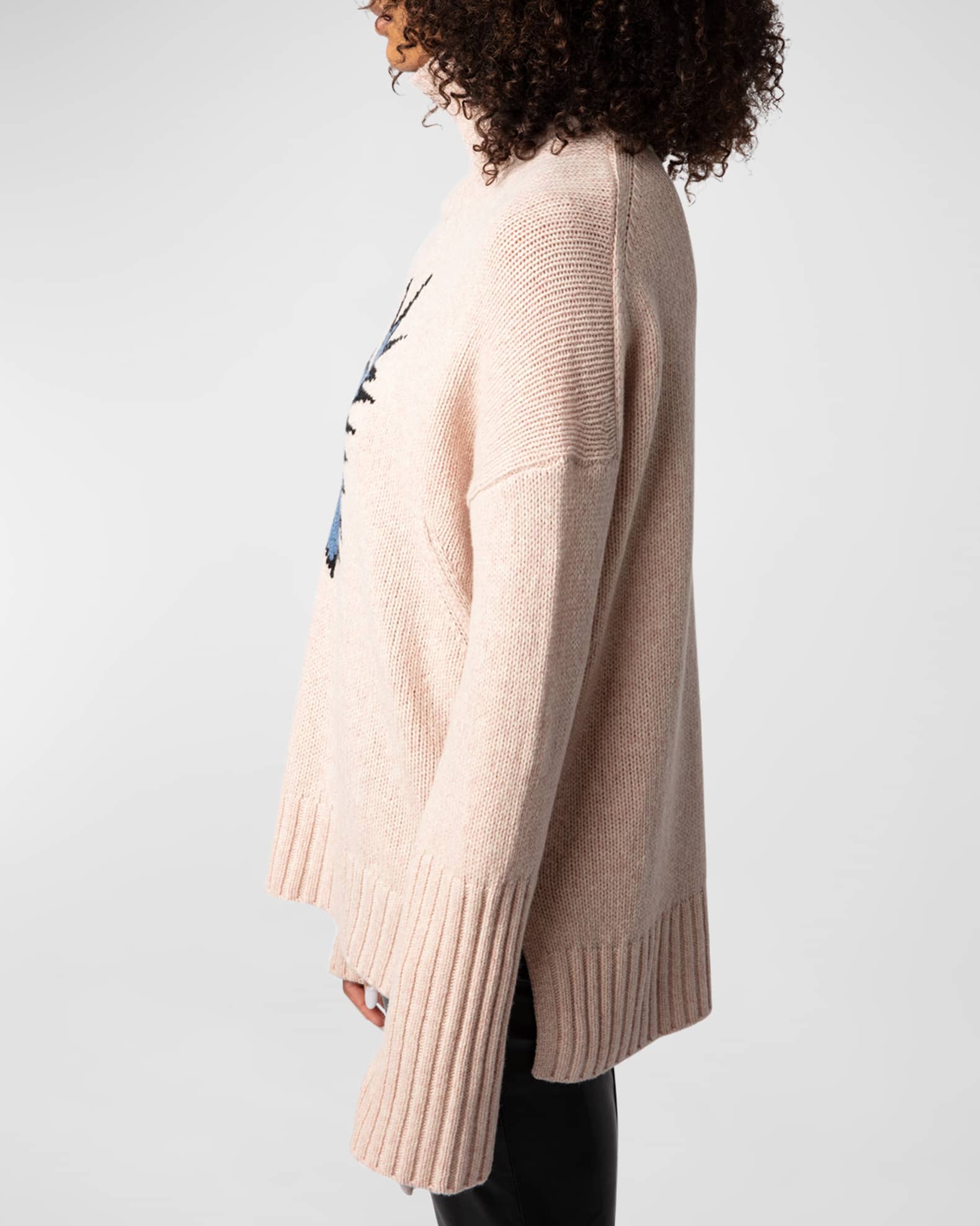 Zadig & Voltaire Alma Merino Wool Heart Spike Sweater | Neiman Marcus