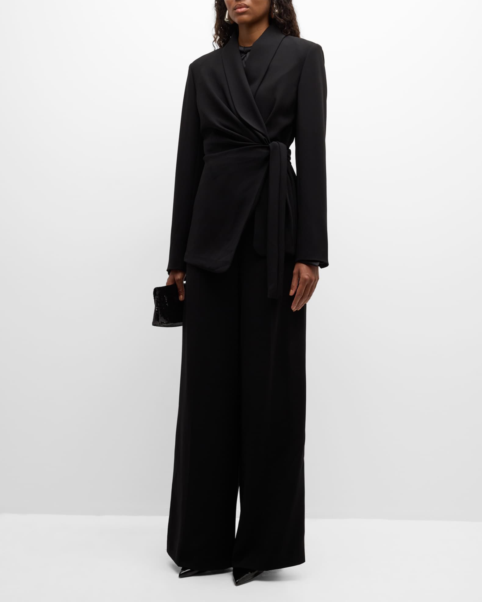 Max Mara Key Twisted Long-Sleeve Silk Blouse | Neiman Marcus