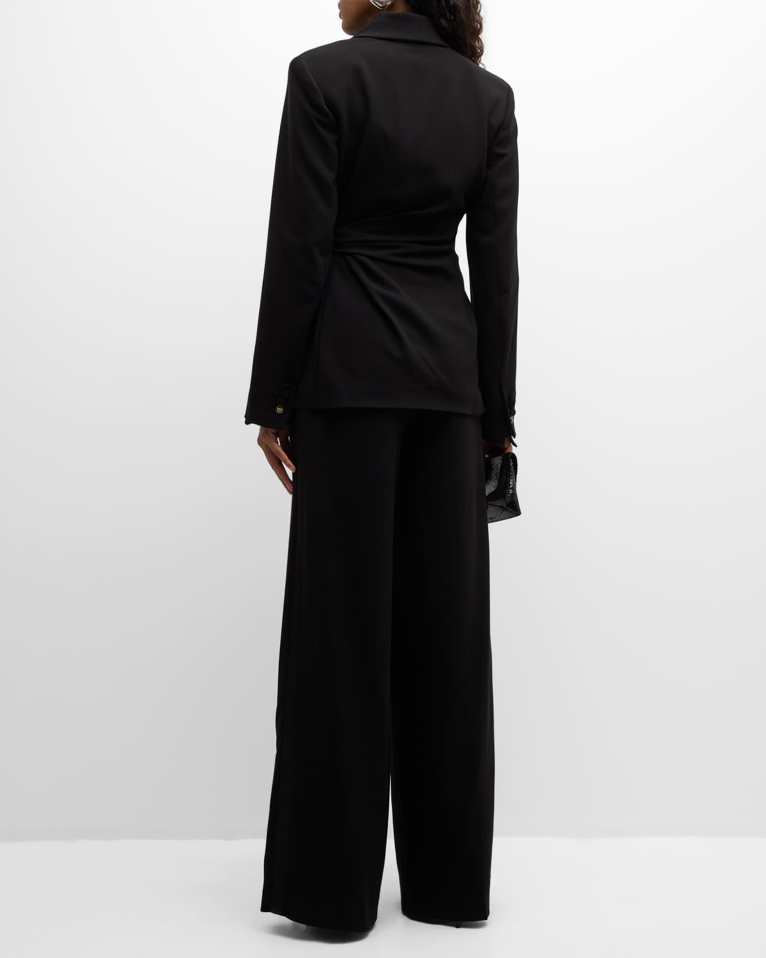 Max Mara Key Twisted Long-Sleeve Silk Blouse | Neiman Marcus