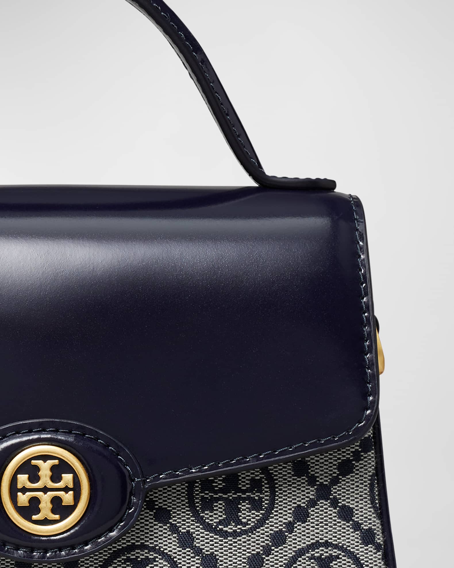 Tory Burch Robinson Small T Monogram Top-Handle Bag | Neiman Marcus