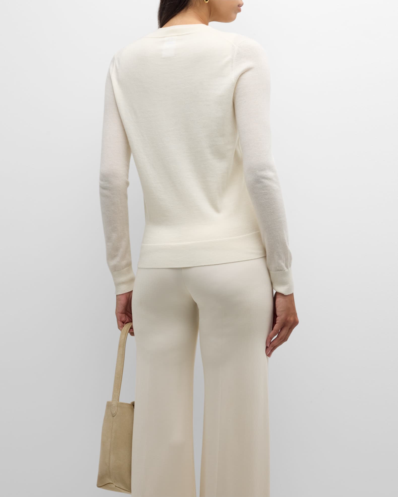 Neiman Marcus Cashmere Collection Cashmere Crewneck Cardigan | Neiman ...