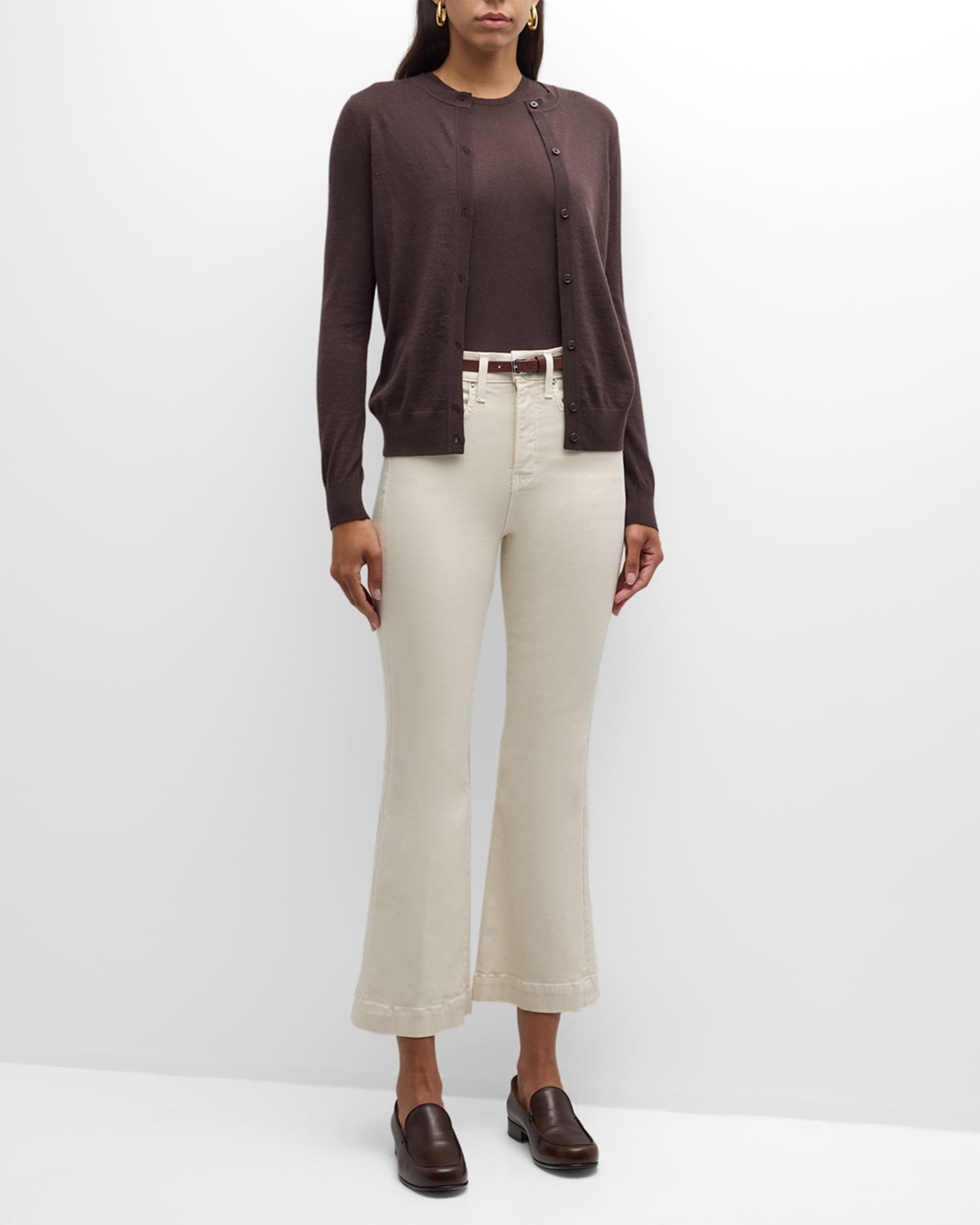 Cashmere Crewneck Cardigan | Neiman Marcus