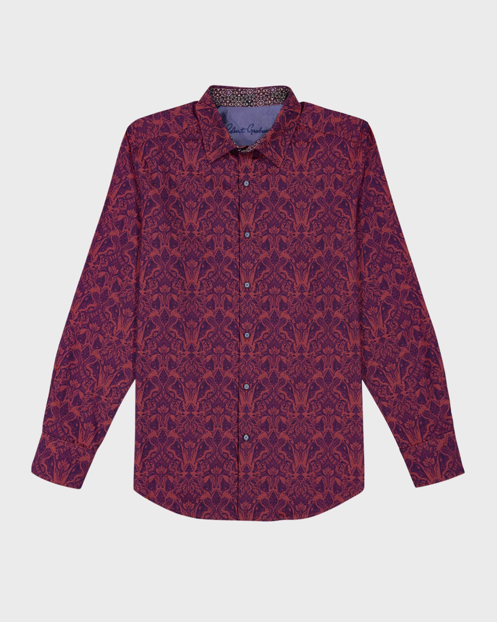 Robert Graham Men's Highland 5 Damask-Print Sport Shirt | Neiman Marcus