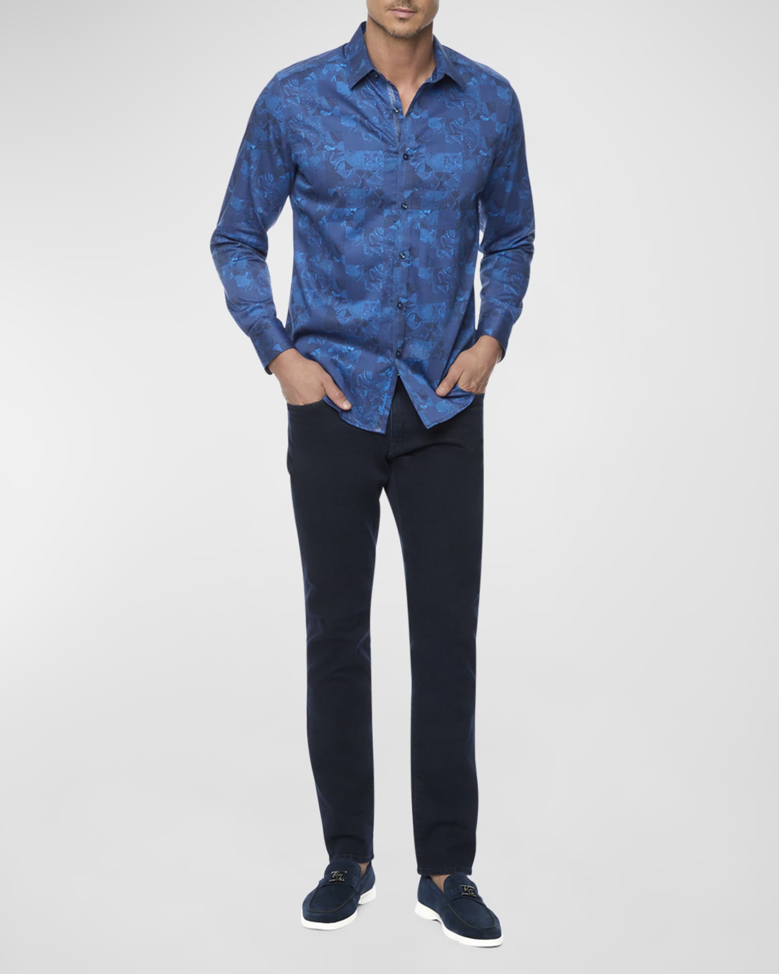 Robert Graham Men's Tourneau Paisley-Print Sport Shirt | Neiman Marcus