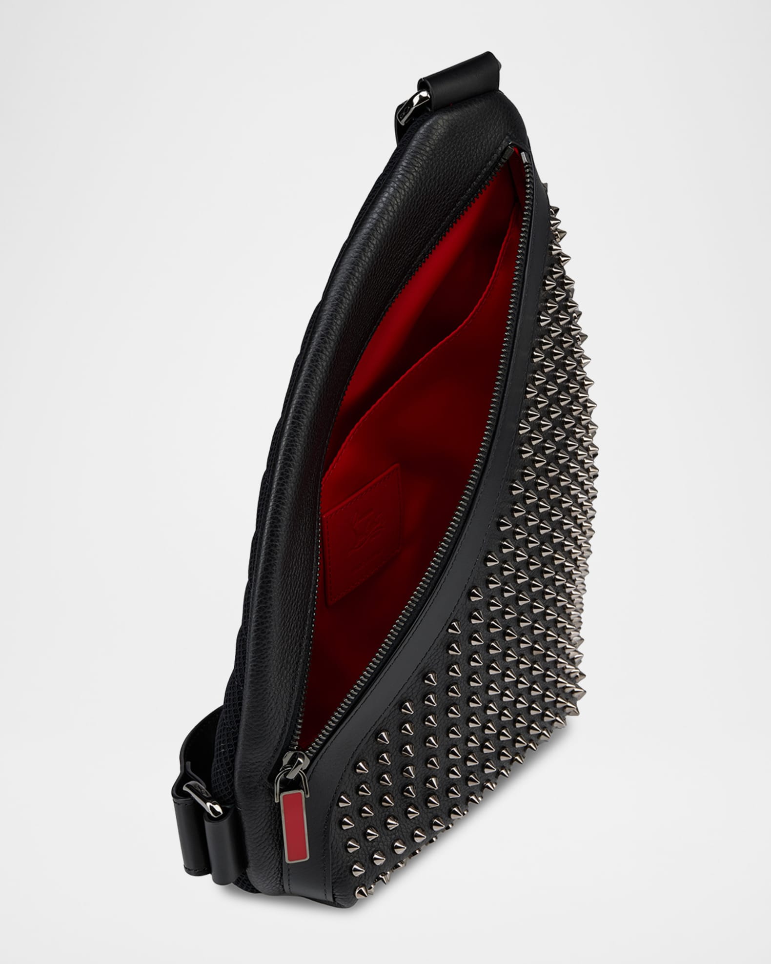 Christian Louboutin Men's Funky Leather Empire Spikes Sling Bag ...
